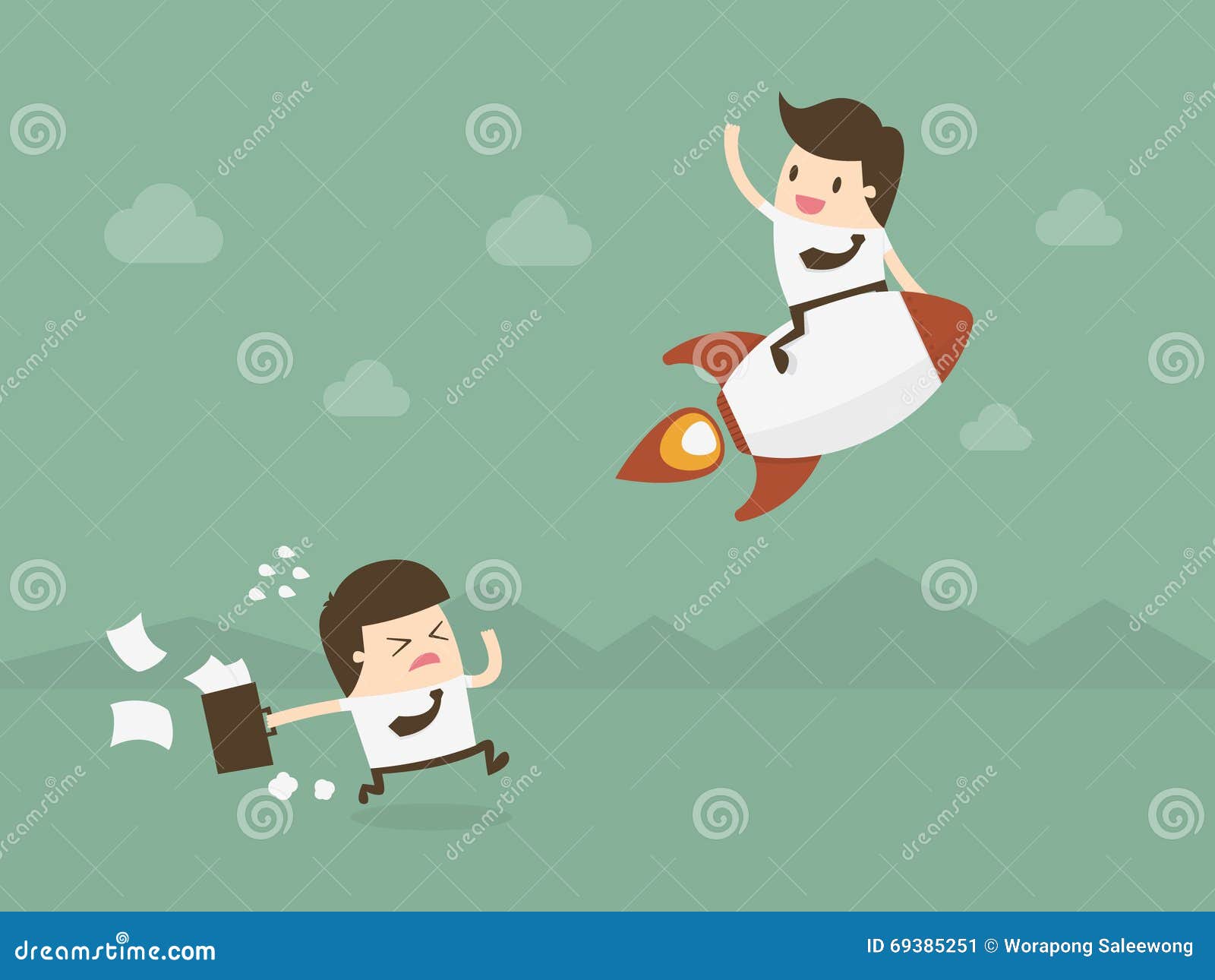 Business competition. stock vector. Illustration of competitor - 69385251