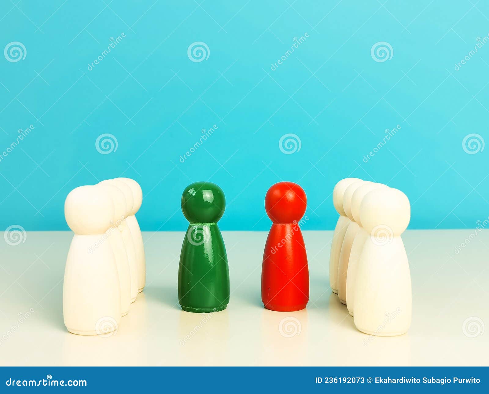 Business Competition Concept. Conflict between Two Groups Stock Image ...