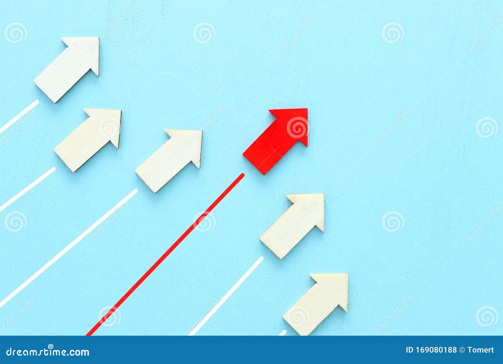 Business Competition Concept, Red Arrow Leading the Race Stock Photo ...