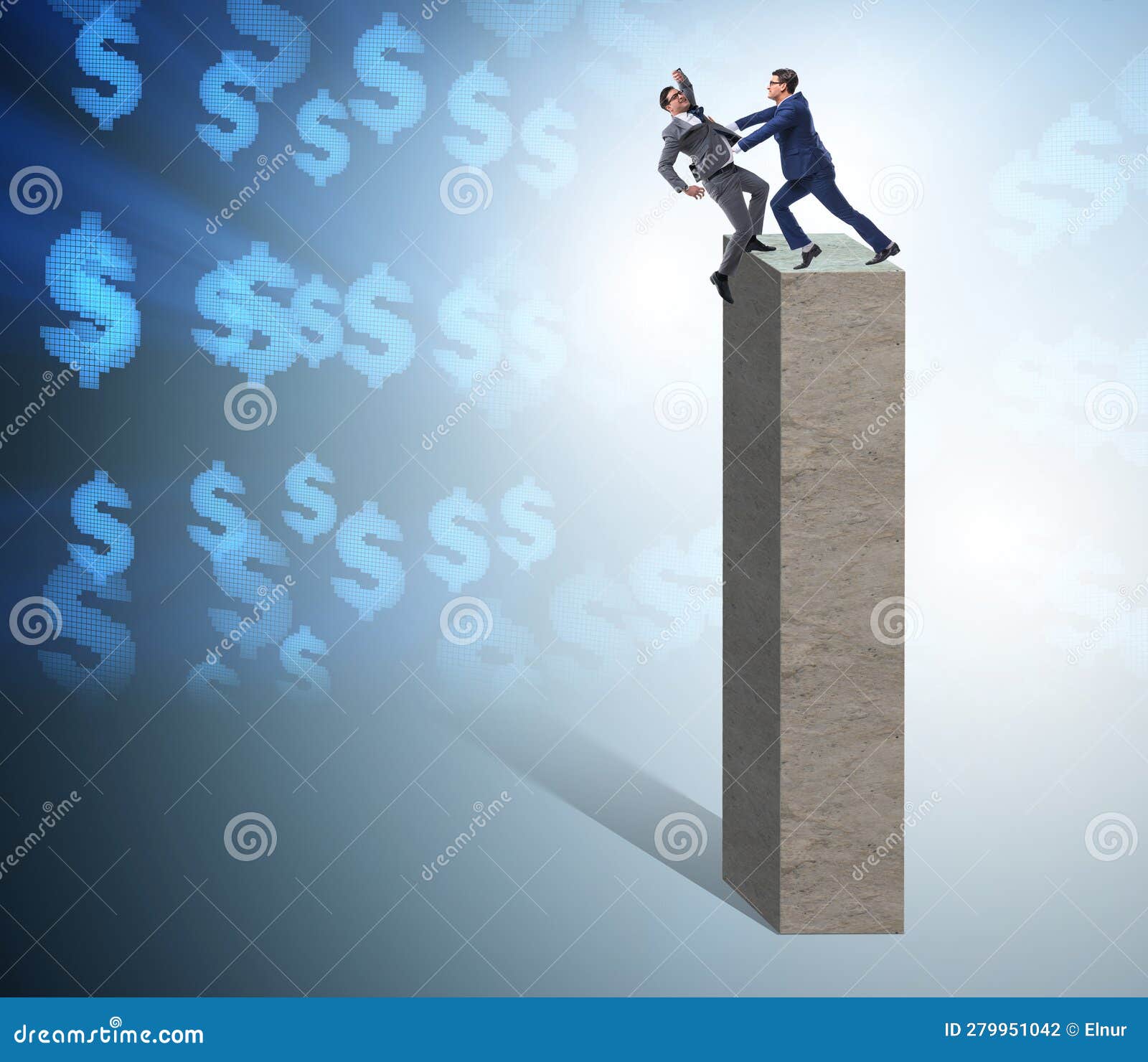 Business Competition Concept with Two Businessmen Stock Illustration ...