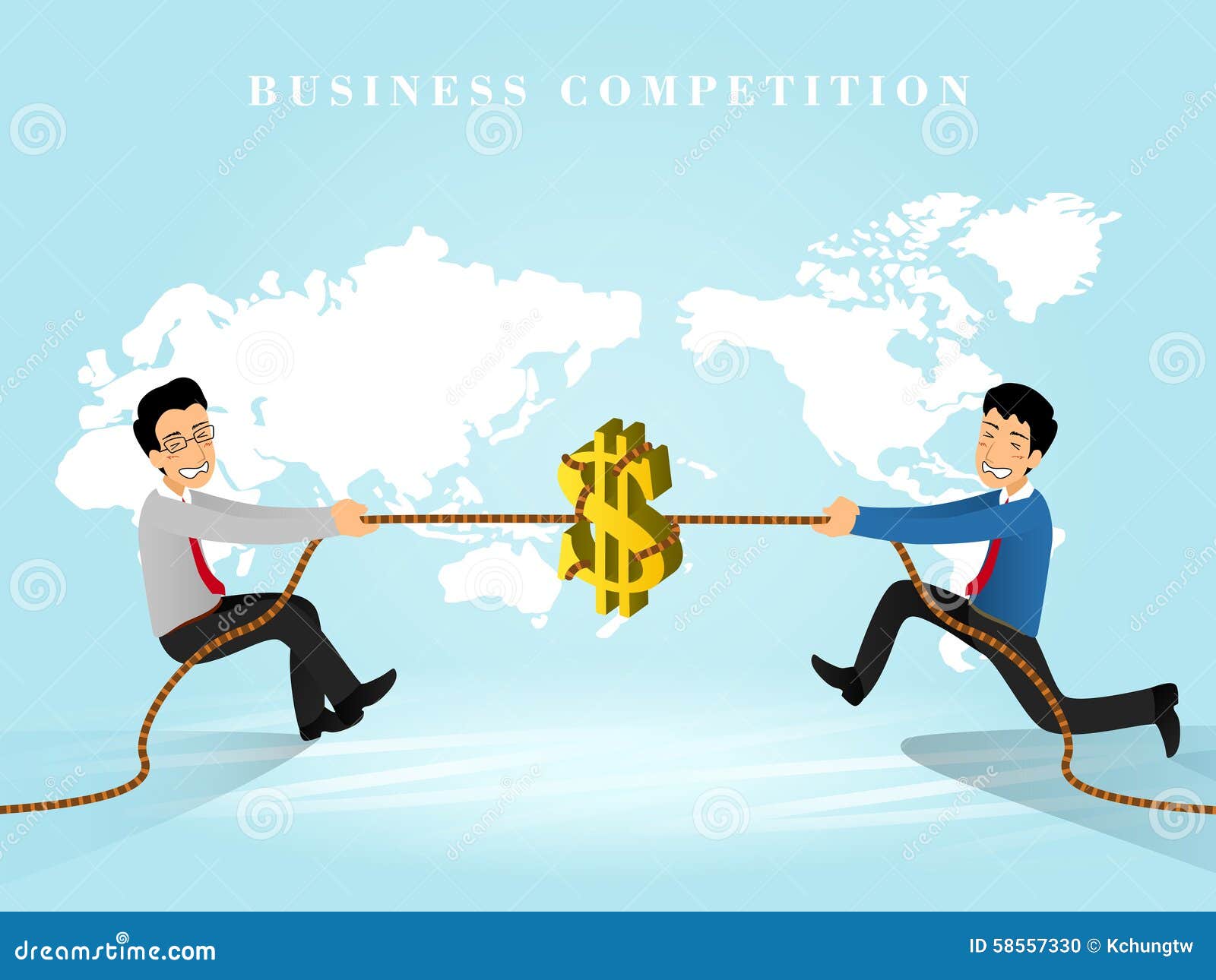 Business competition stock vector. Illustration of pull - 58557330