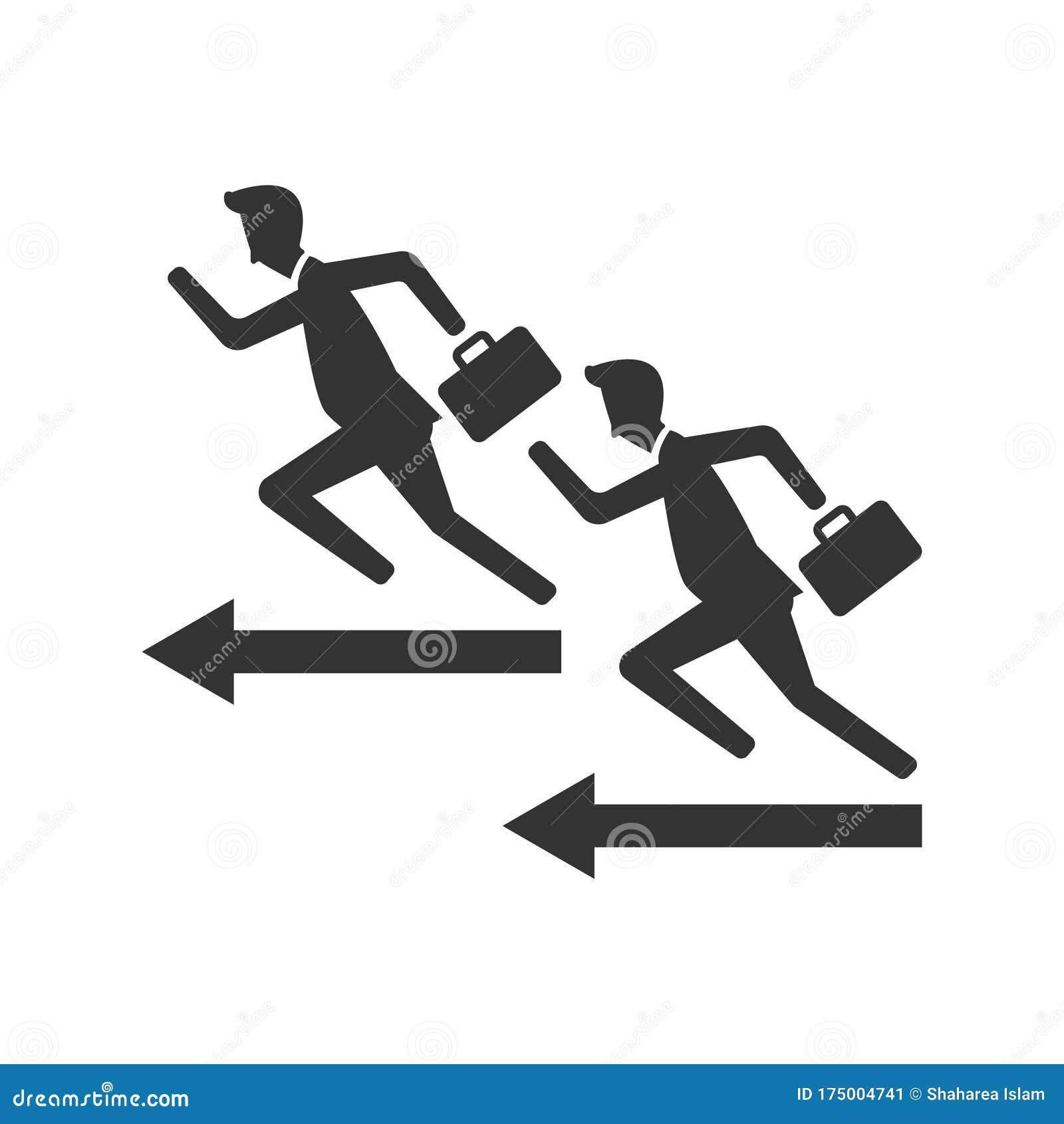 Business competition Icon stock vector. Illustration of competitors ...