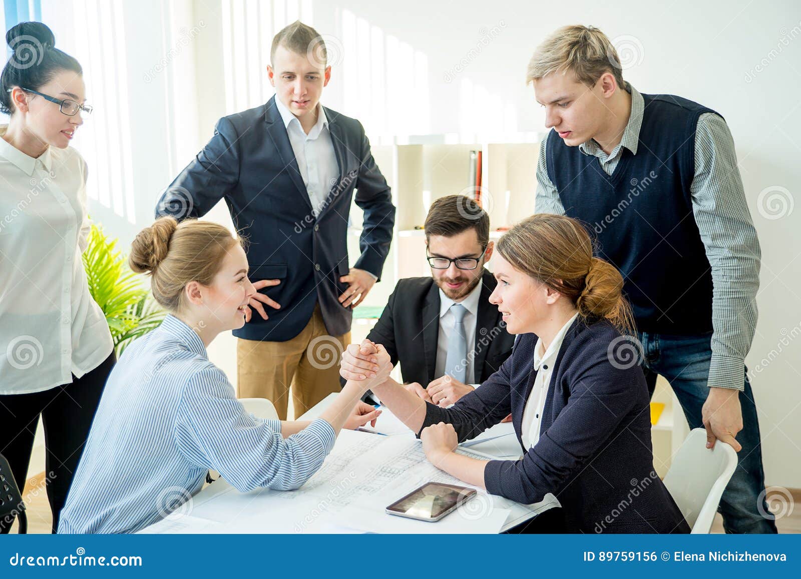 Business Competition in Office Stock Photo - Image of people, success ...
