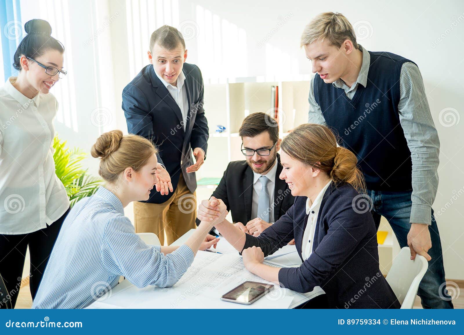 Business Competition in Office Stock Photo - Image of white ...