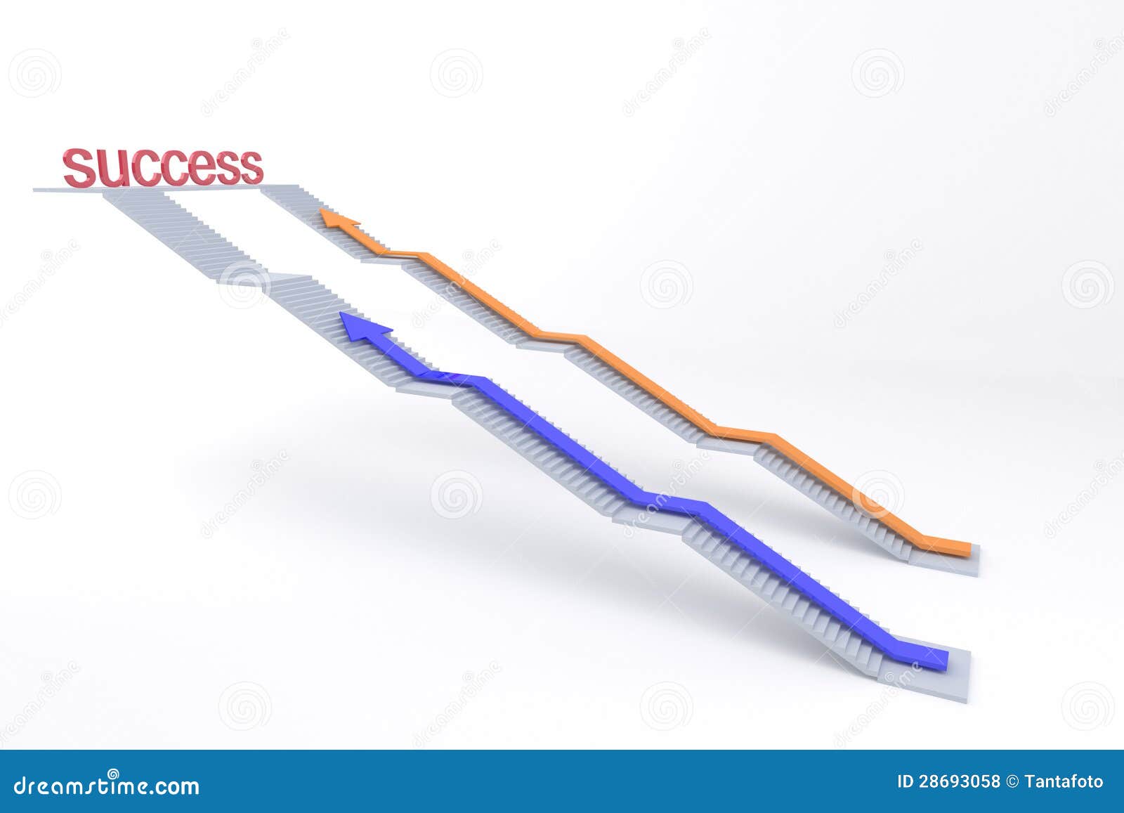 Business Competition between Two Line Stock Illustration - Illustration ...
