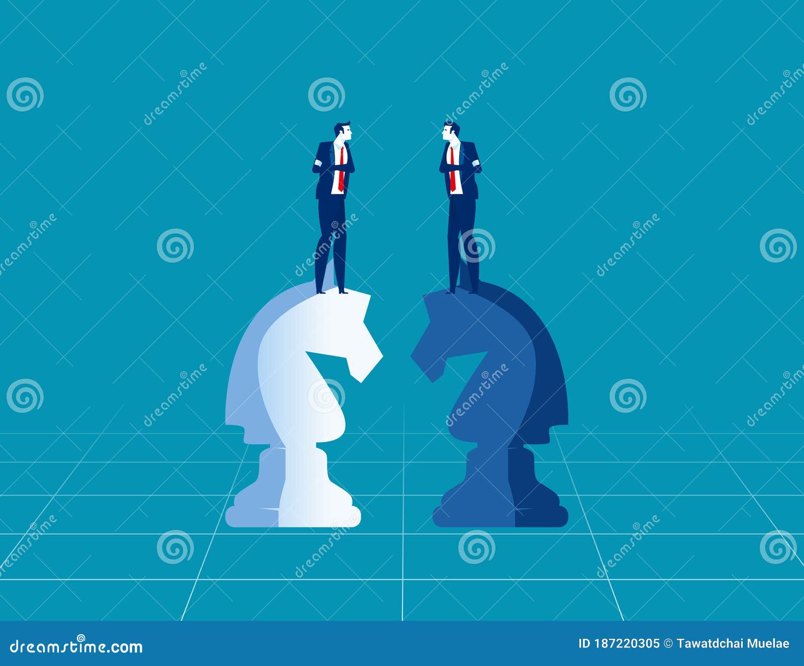 Business Competitors Playing Chess Striving, for Success. Business ...