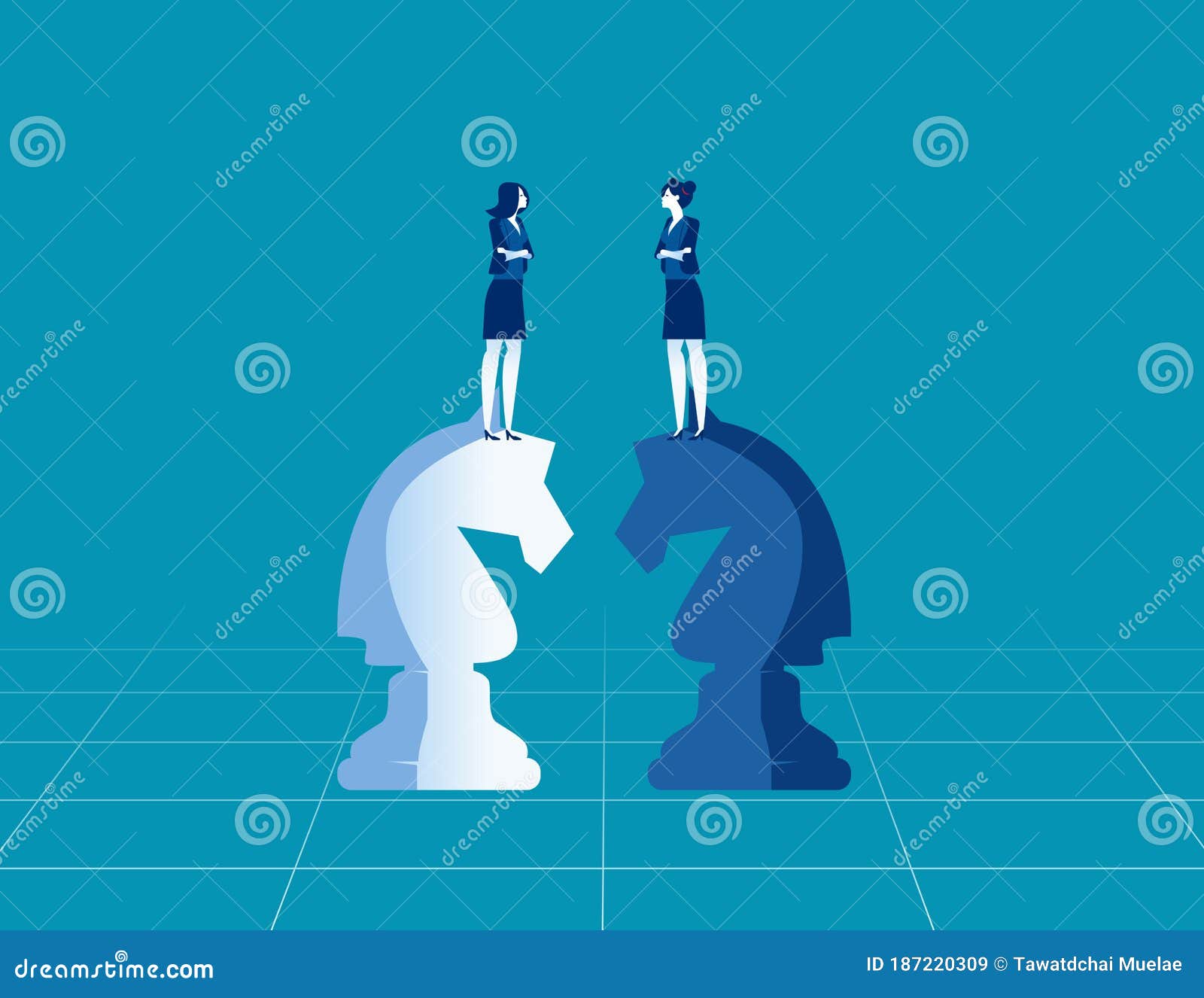 Business Competitors Playing Chess Striving, for Success. Business ...