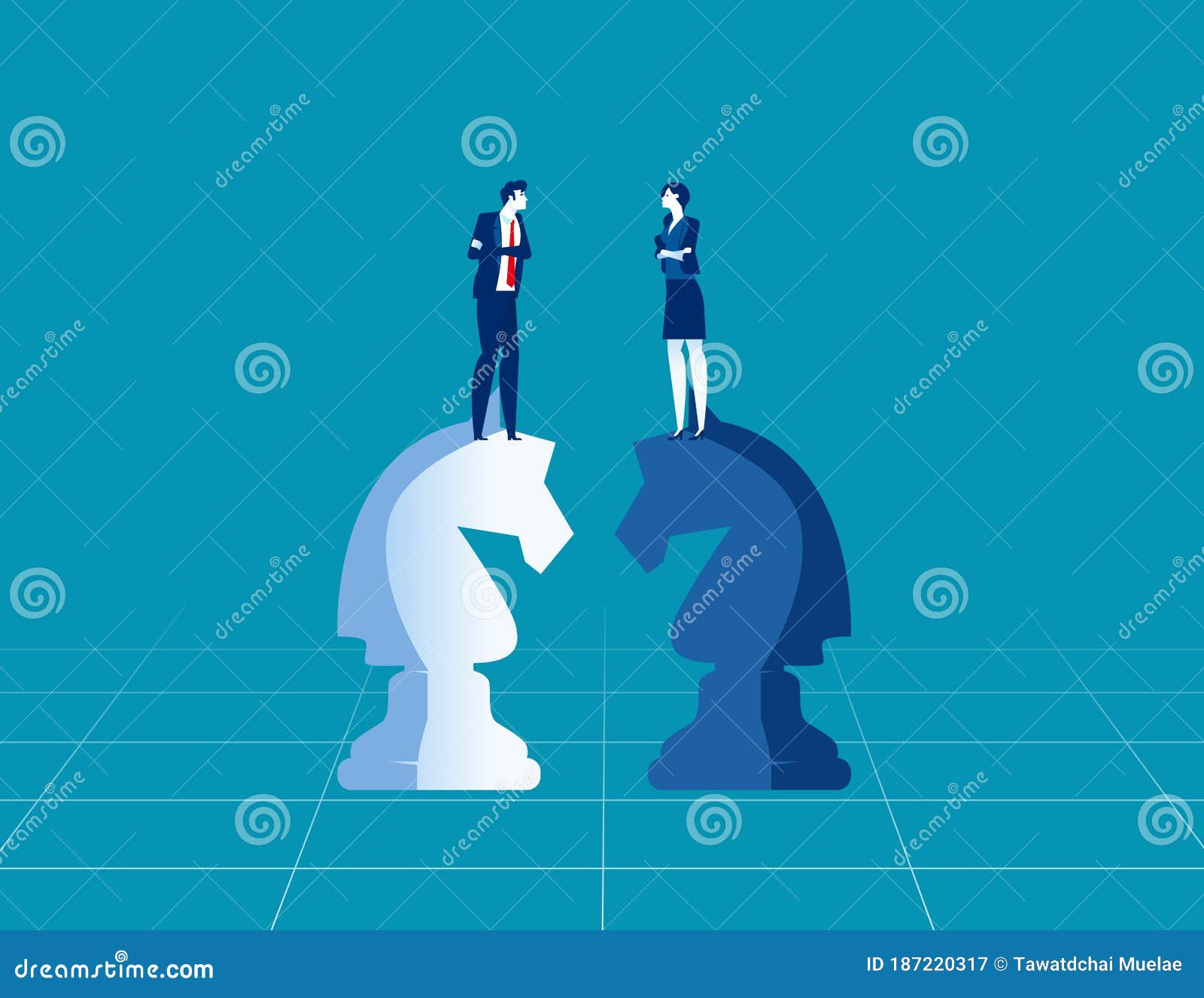 Business Competitors Playing Chess Striving, for Success. Business ...