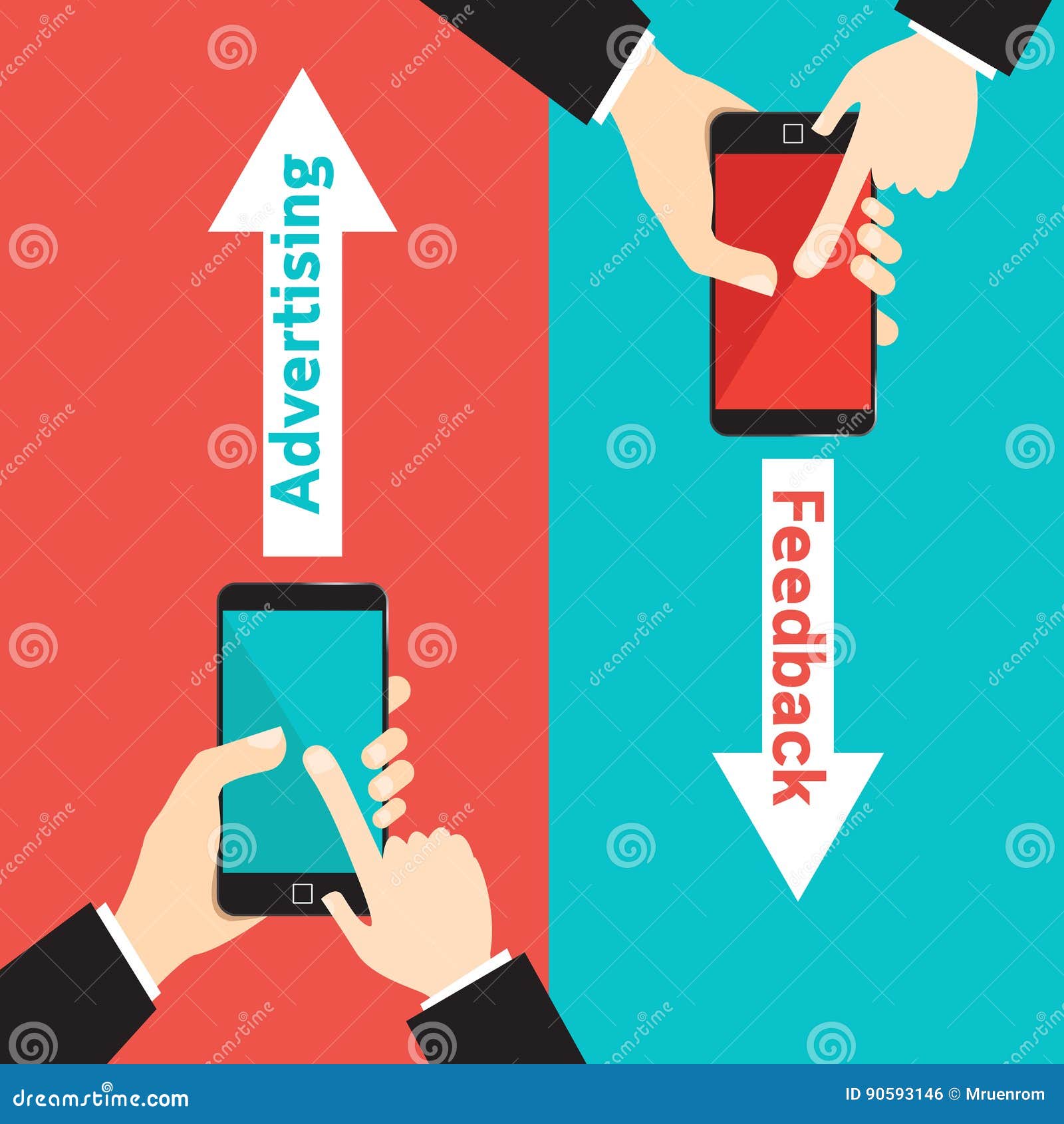 Business Concept Advertising and Feedback Stock Vector - Illustration ...