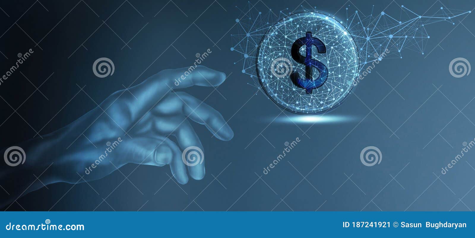 Business Concept Artificial Intelligence and Money 3d Illustration ...