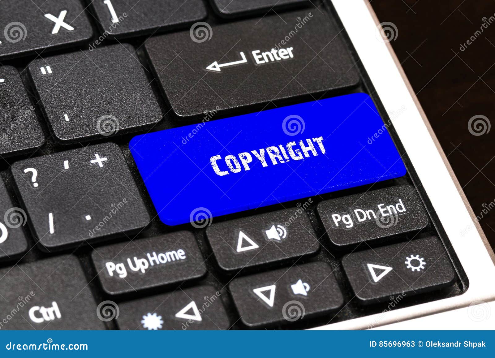 Business Concept - Blue Copyright Button on Slim Stock Illustration ...
