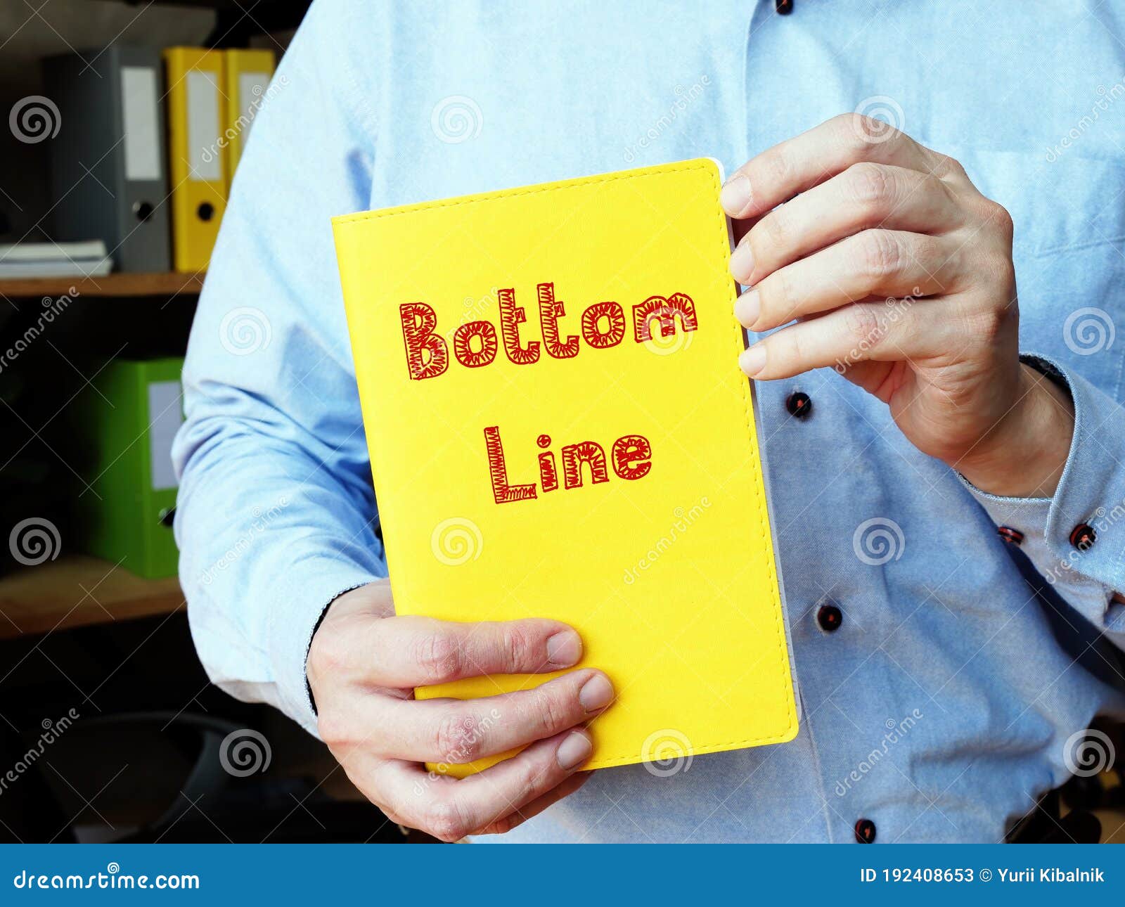 Business Concept about Bottom-Line with Sign on the Page Stock Image ...