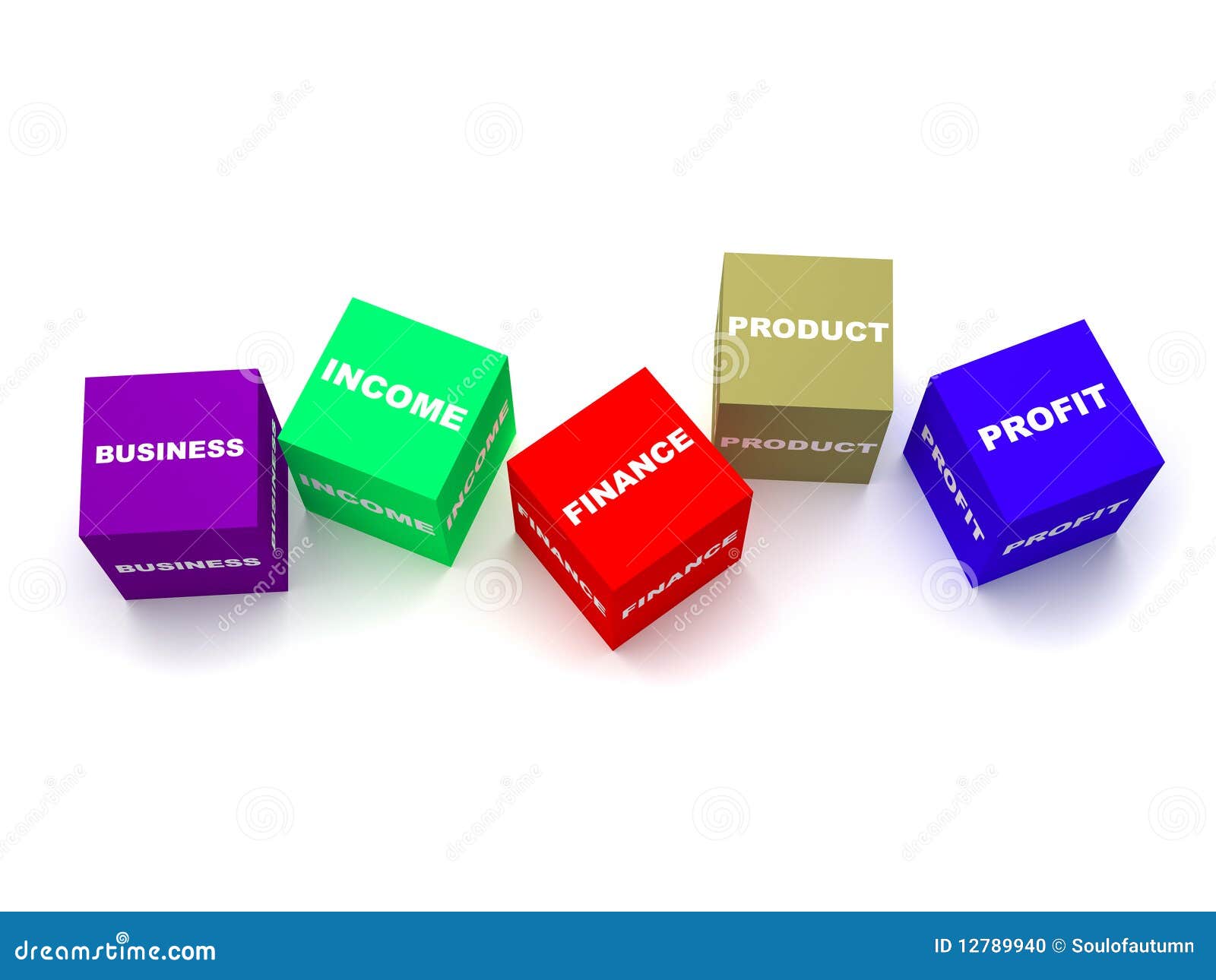 Business Concept Boxes. Color Blocks Spelling Diff Royalty-Free Stock ...