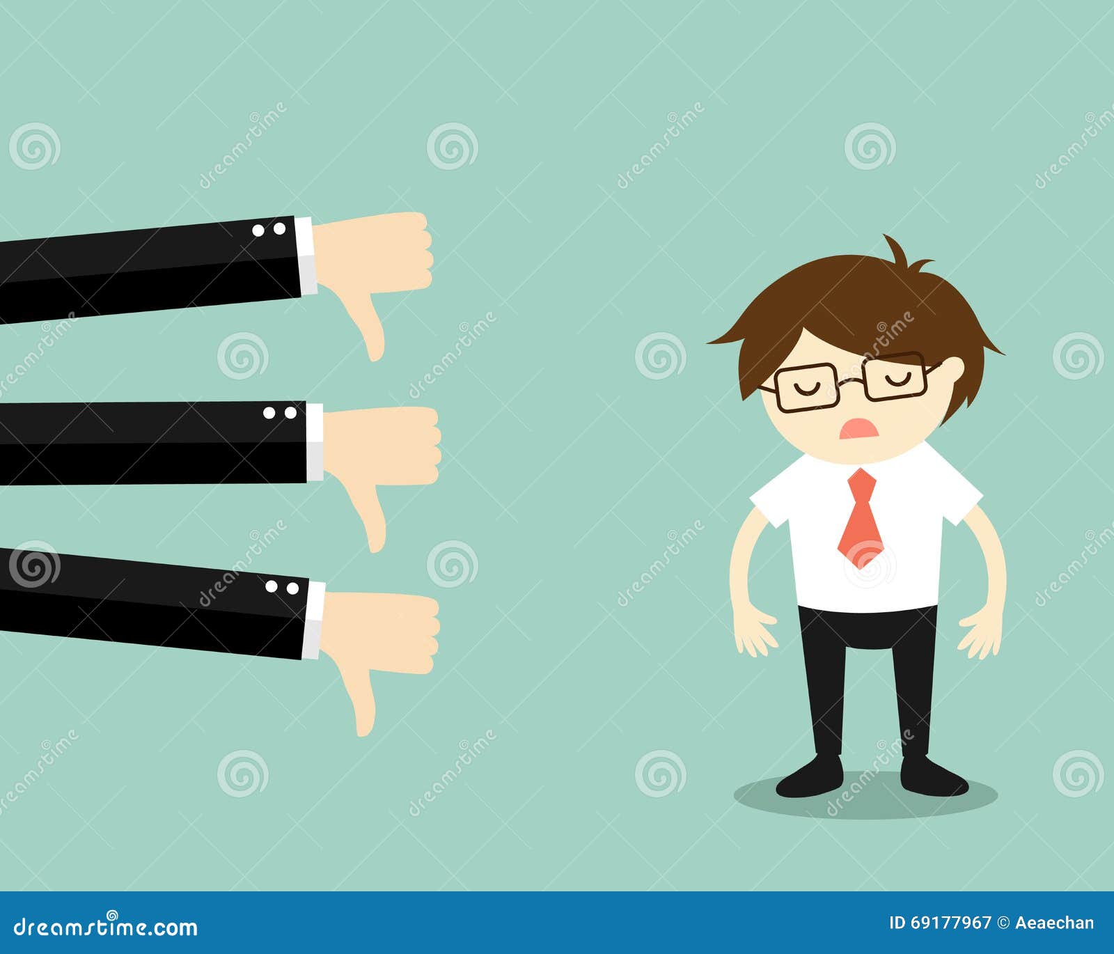 Business Concept, Businessman Get Bad Feedback. Stock Vector ...