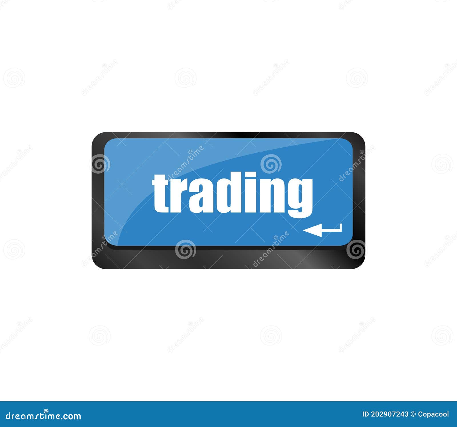 Business Concept. Button on Modern Computer Keyboard with Word Trading ...