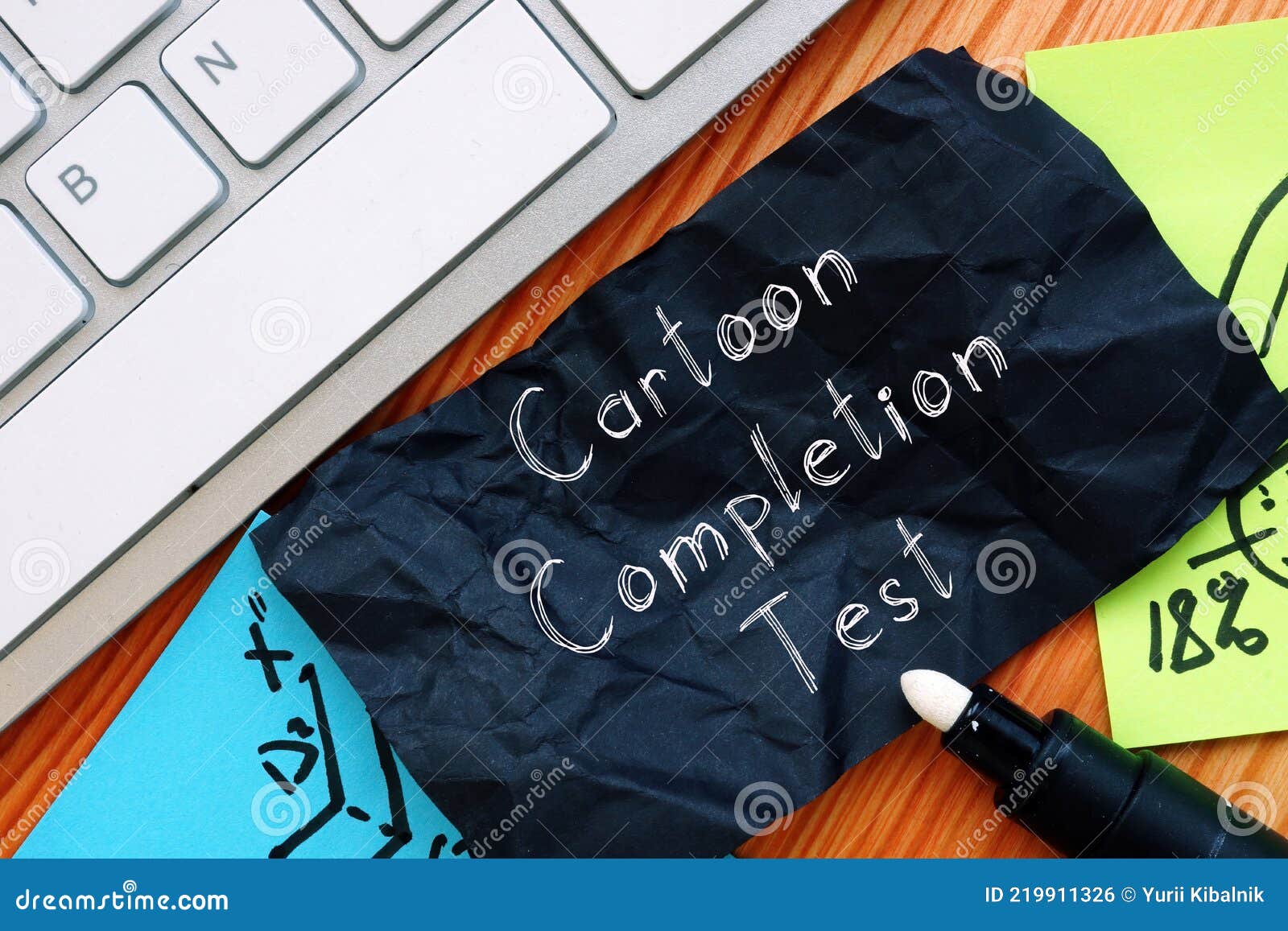 Business Concept about Cartoon Completion Test with Phrase on the Page ...