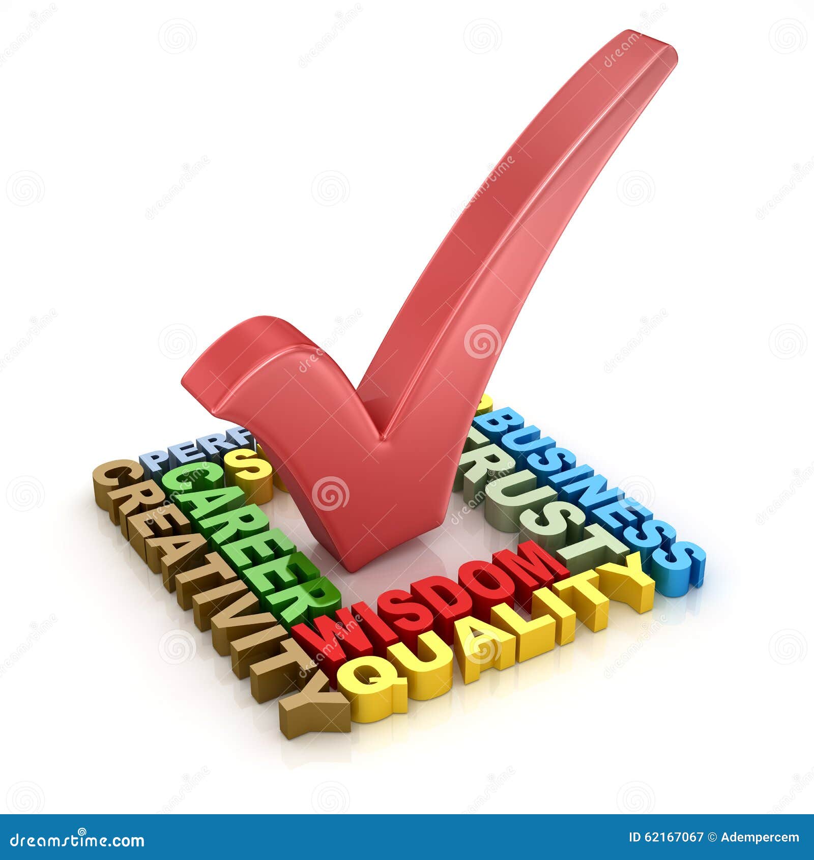 Business Concept with Check Mark Stock Illustration - Illustration of ...