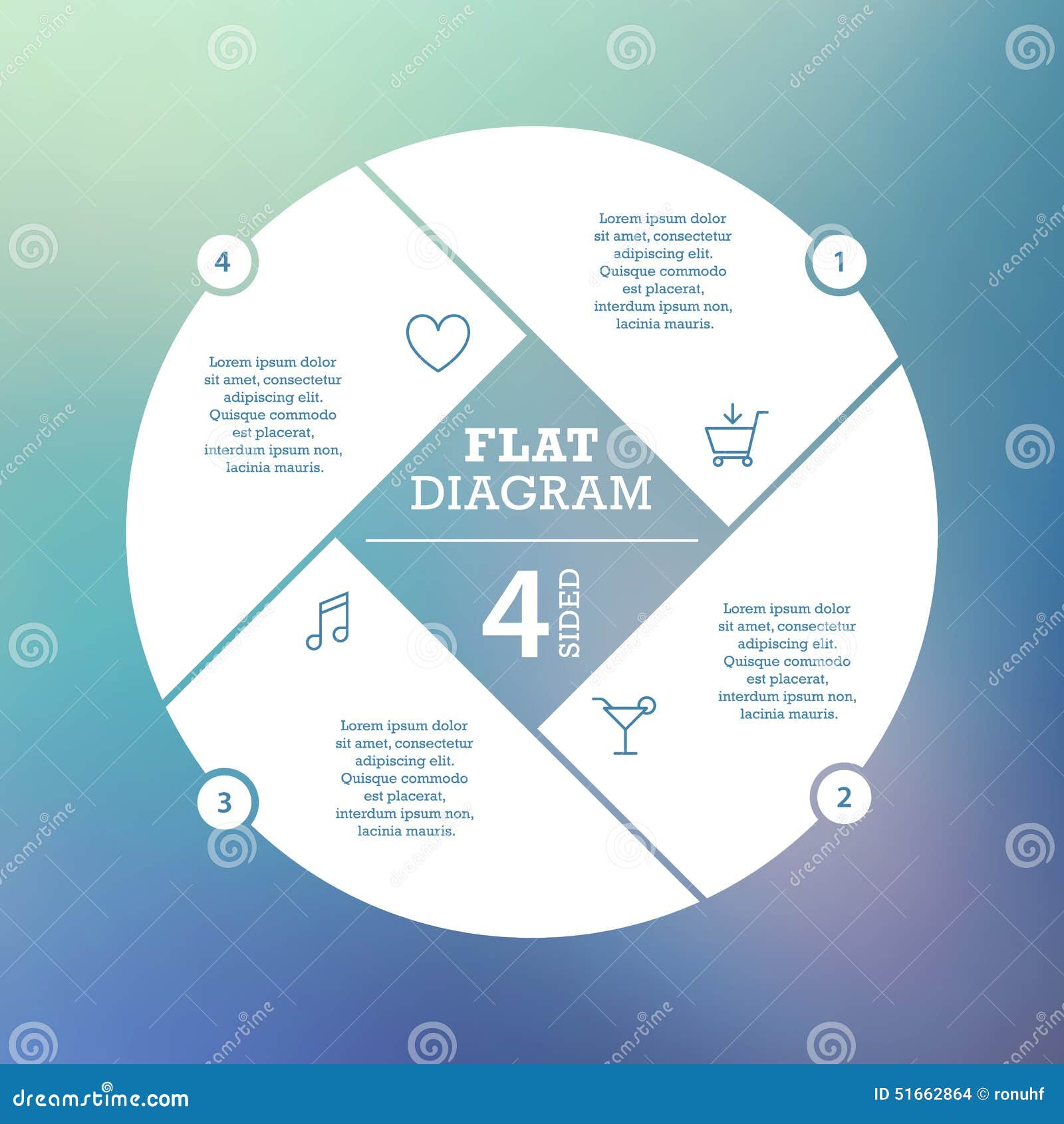 Round Chart. Business People Sitting On The Chart. Vector Illustration ...