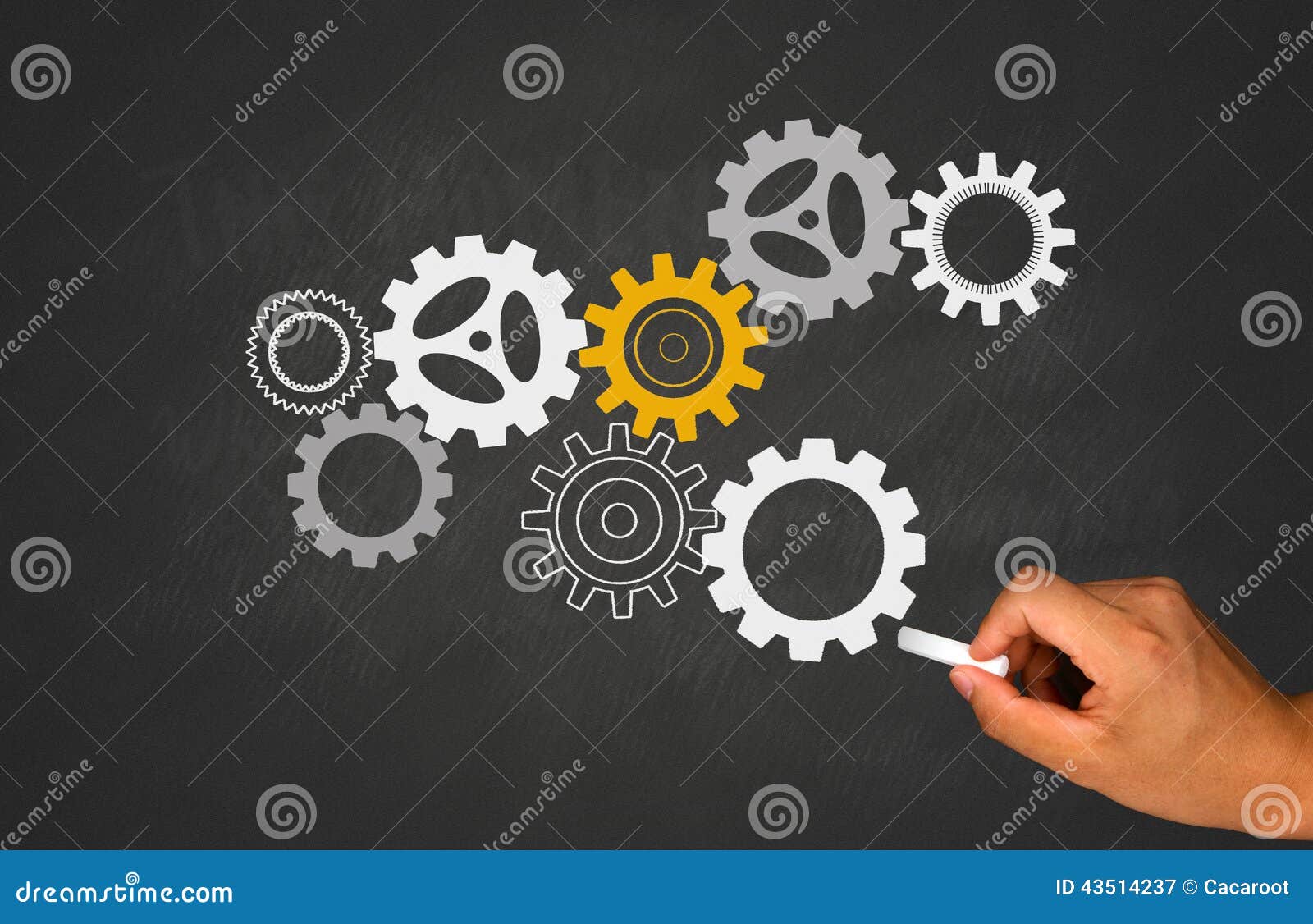 Business Concept with Cogwheel Stock Illustration - Illustration of ...