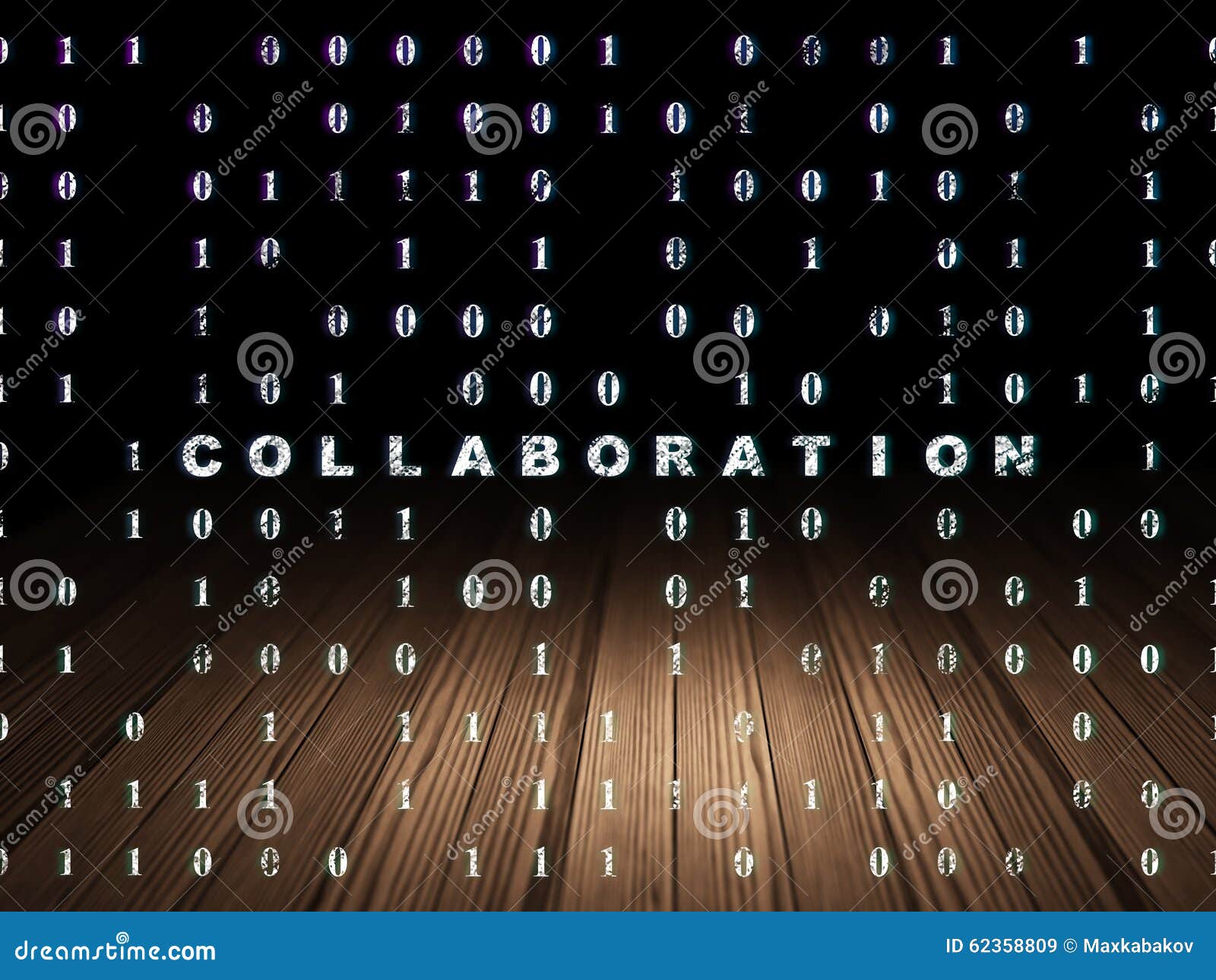 Business Concept: Collaboration in Grunge Dark Stock Illustration ...