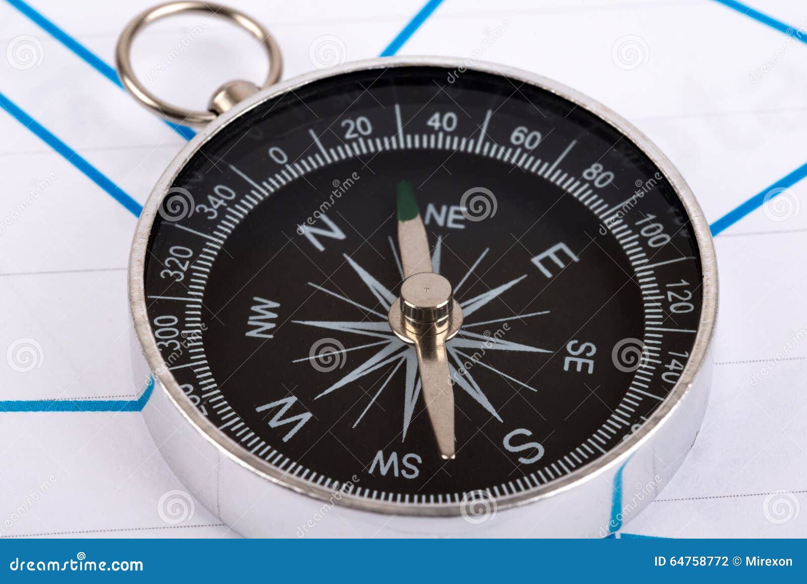 Business Concept with Compass and Graph on Paper Stock Photo - Image of ...