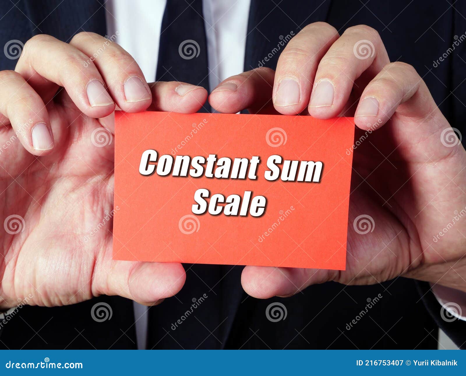 Business Concept about Constant Sum Scale with Phrase on the Piece of ...