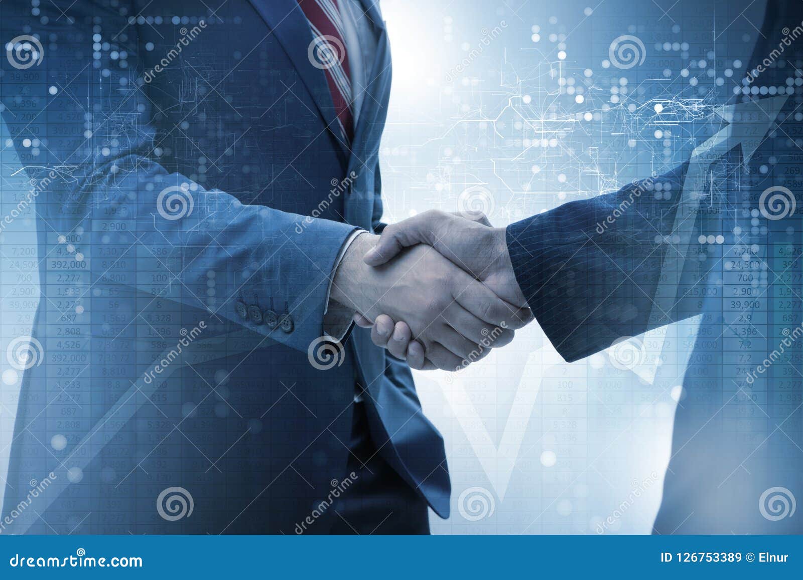 The Business Concept of Cooperation with Handshake Stock Illustration ...