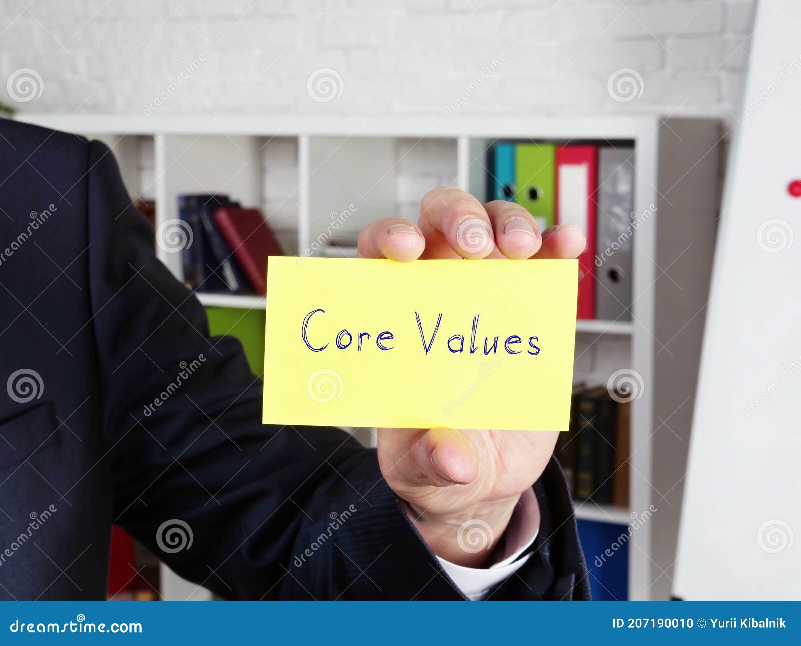 Business Concept about Core Values with Sign on the Sheet Stock Photo ...