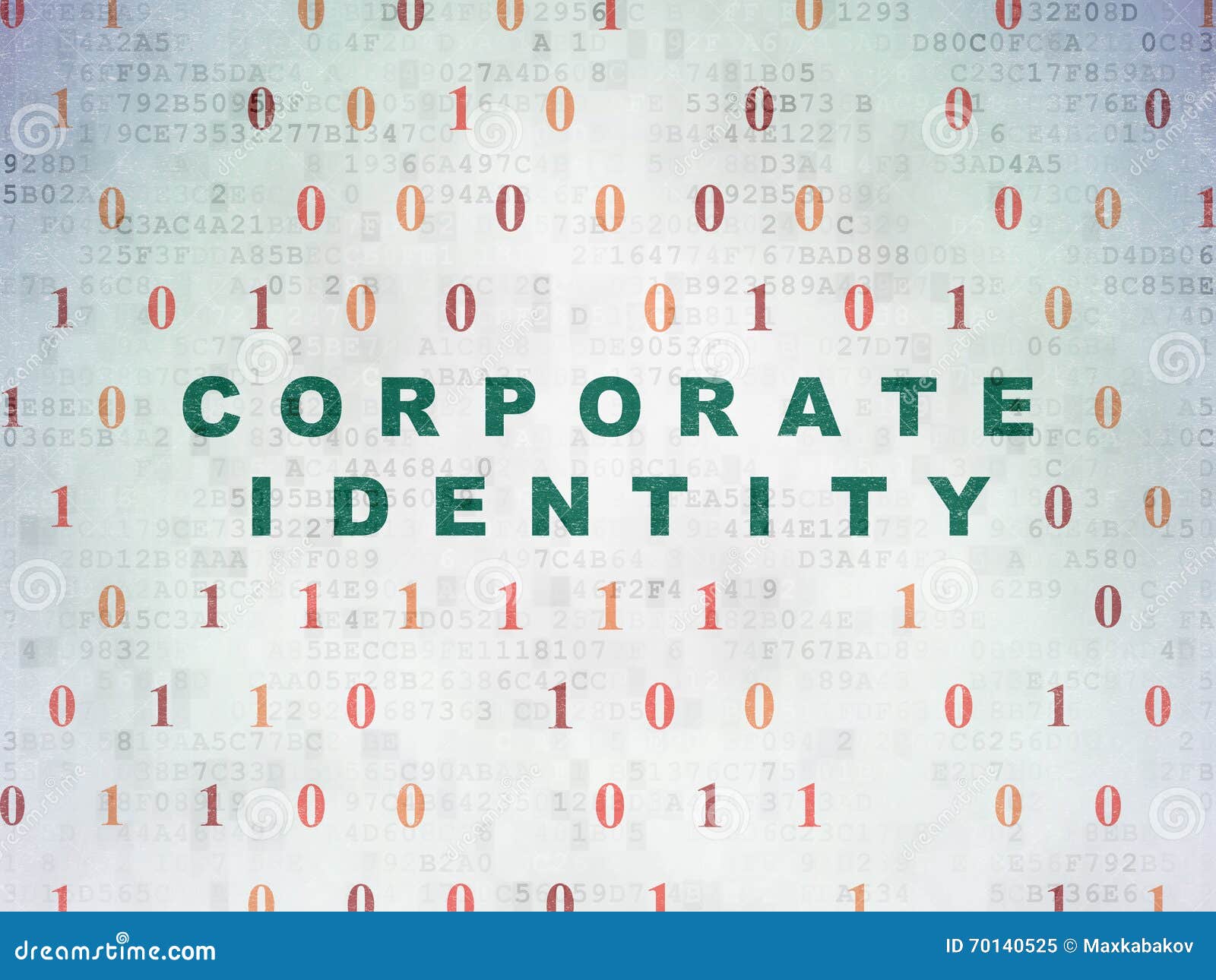 Business Concept: Corporate Identity on Digital Paper Background Stock ...