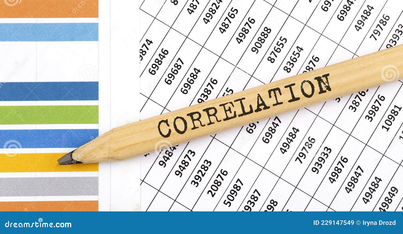 Business Concept.CORRELATION Text On The Pencil On Chart Background ...