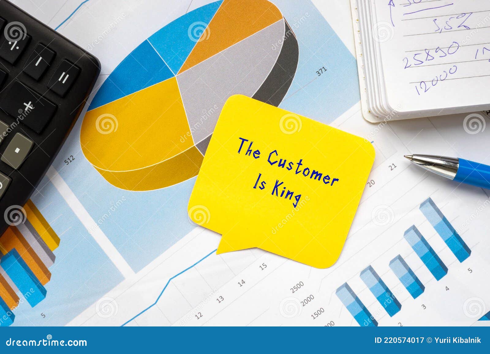 Business Concept about the Customer is King with Sign on the Page Stock ...