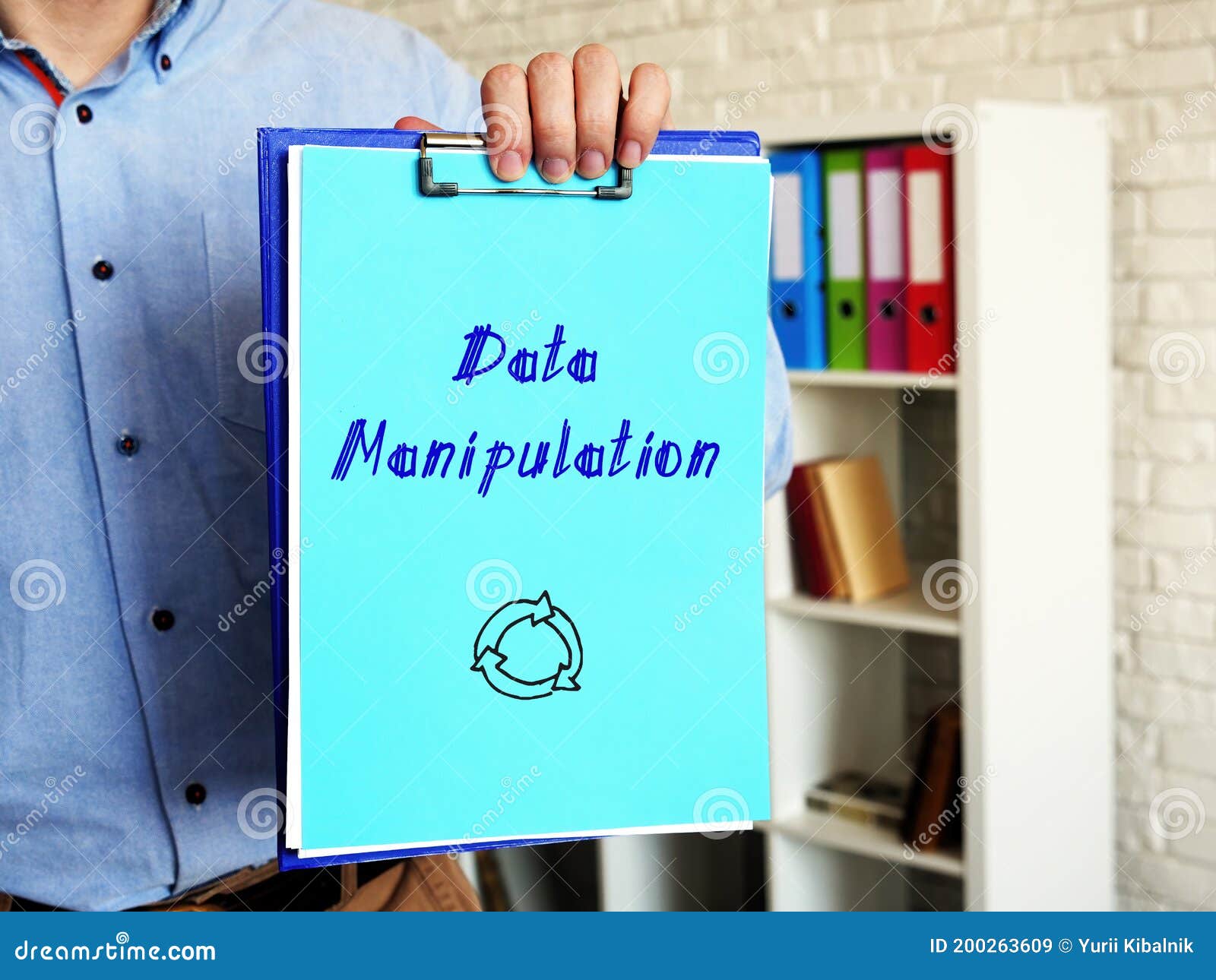 Business Concept about Data Manipulation with Sign on the Page Stock ...