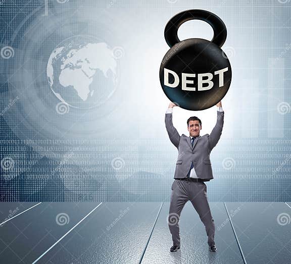 Business Concept of Debt and Borrowing Stock Image - Image of indebted ...
