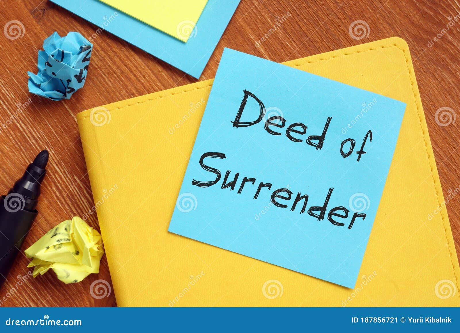 Business Concept about Deed of Surrender with Phrase on the Page Stock ...