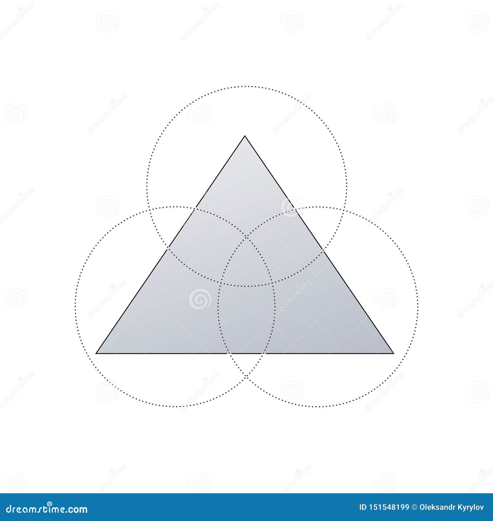 Business Concept Design with Triangle and 3 Circle Segments ...