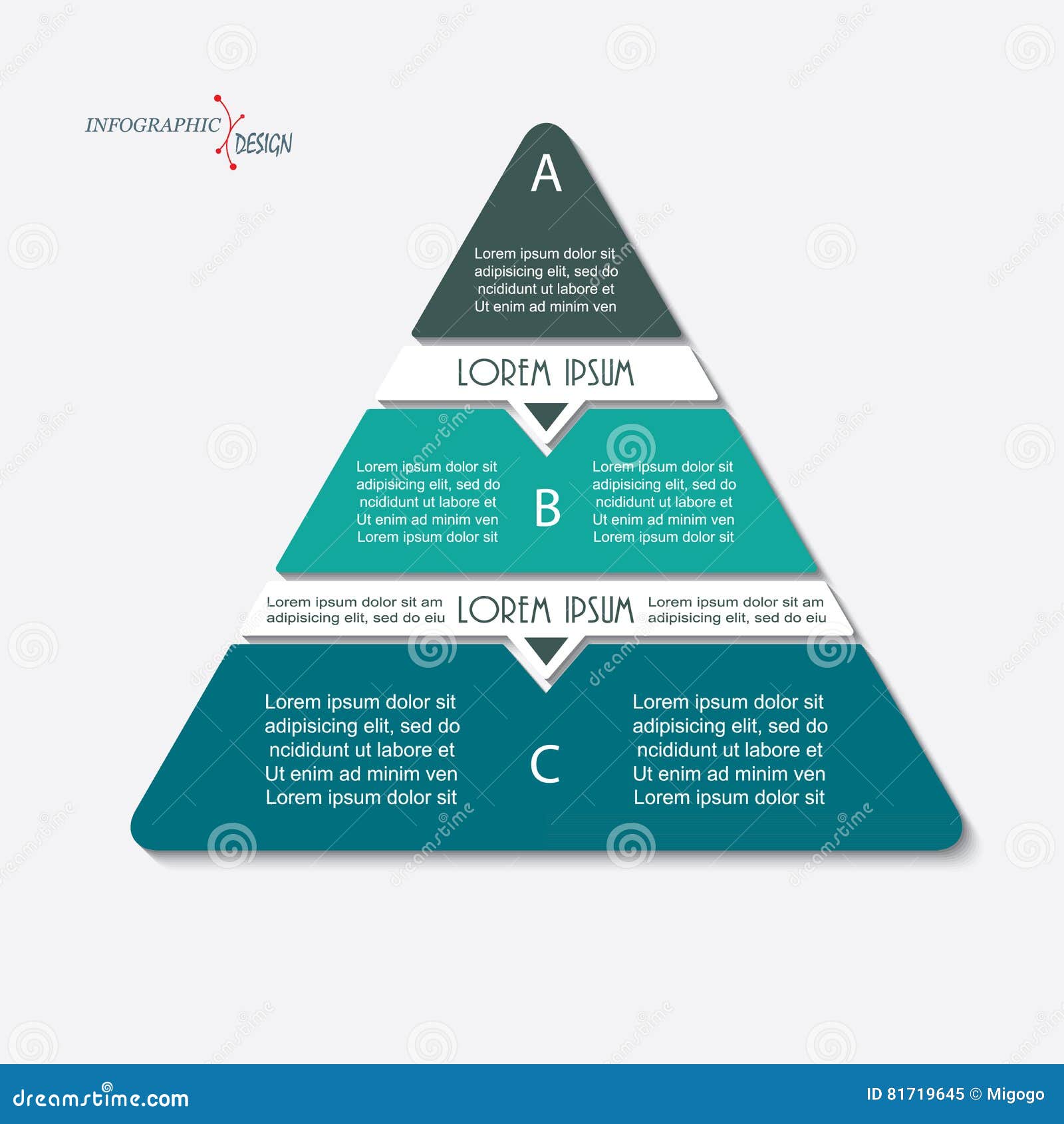 Business Concept Design with Triangle Stock Vector - Illustration of ...