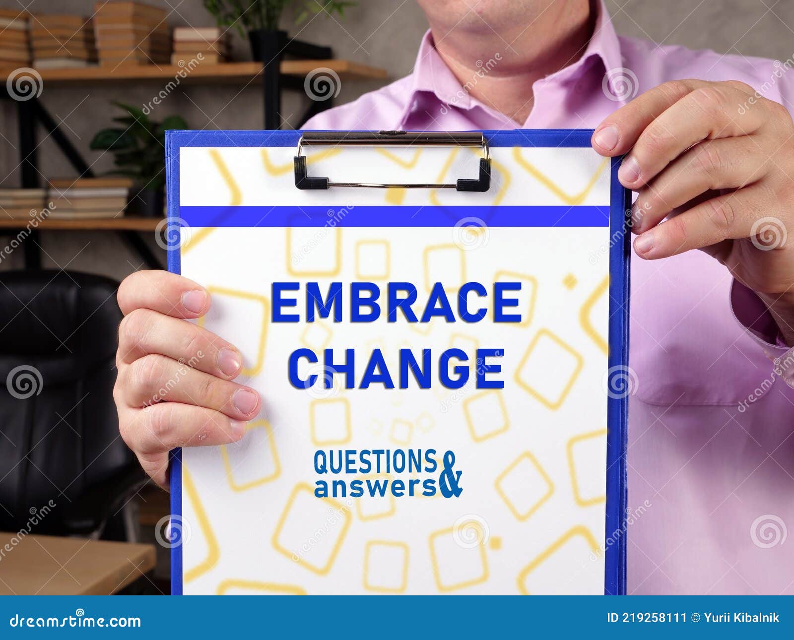 Business Concept about EMBRACE CHANGE with Sign on the Page Stock Image ...