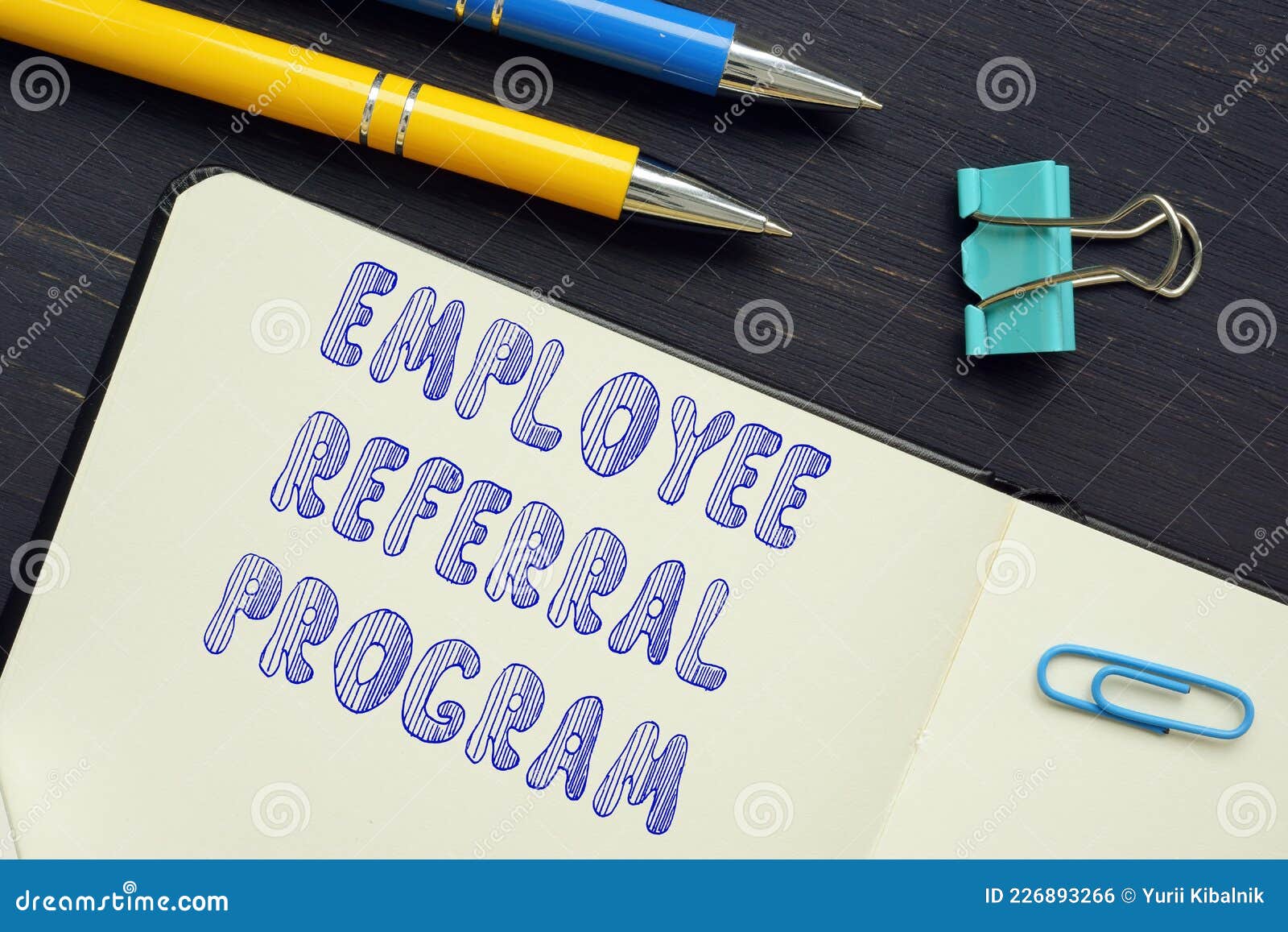 Business Concept about EMPLOYEE REFERRAL PROGRAM with Sign on the Sheet ...
