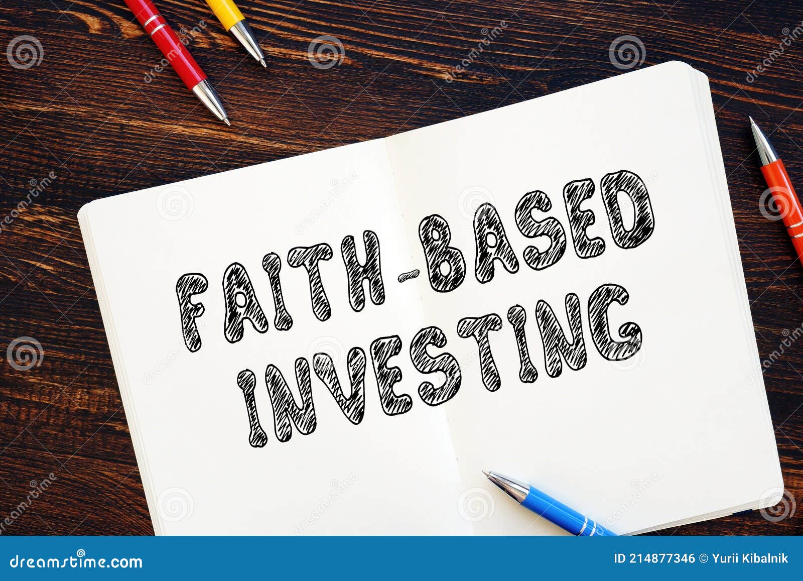 Business Concept about Faith-Based Investing with Phrase on the Sheet ...