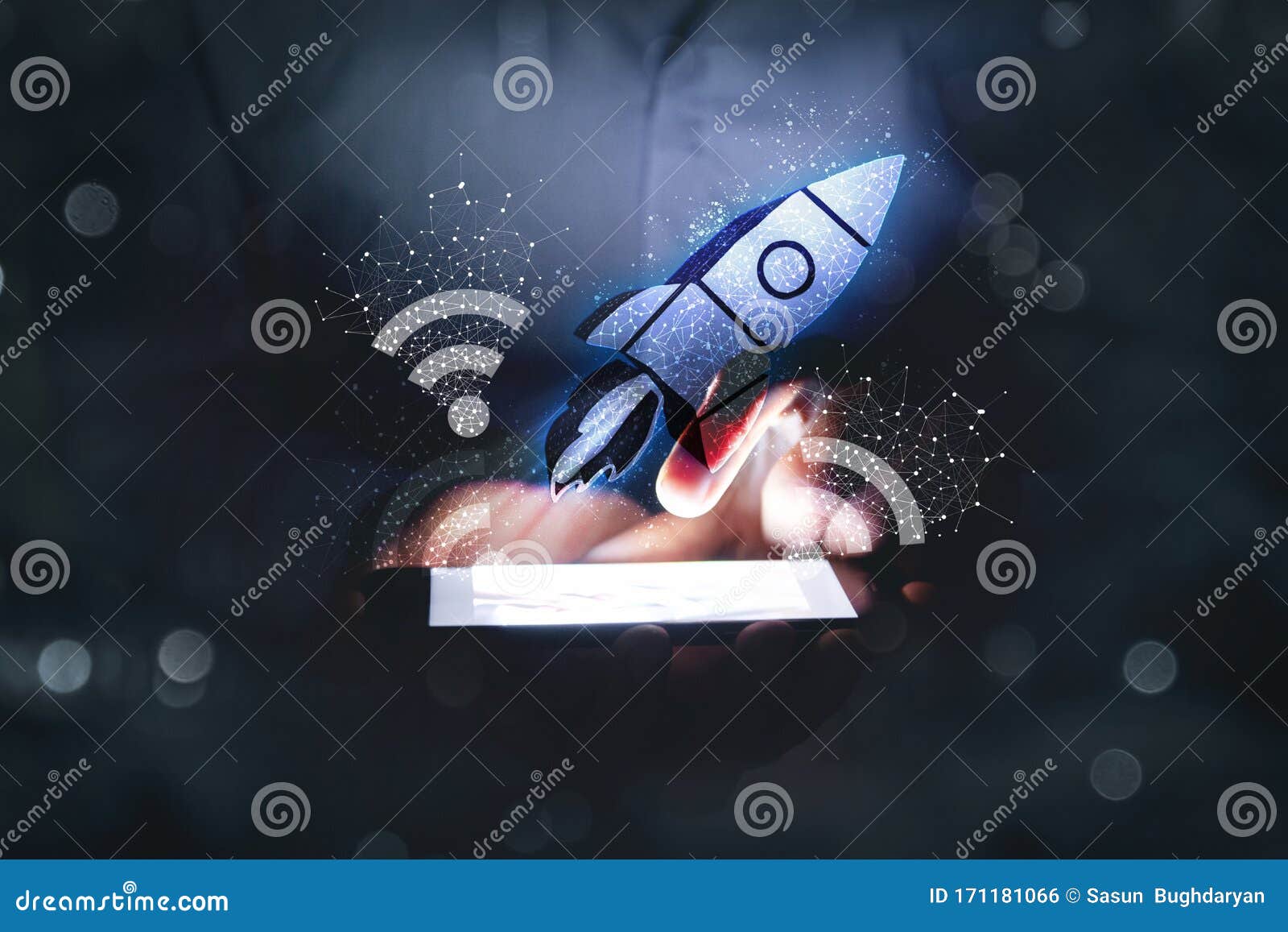 Business Concept Fast Internet Access Stock Illustration - Illustration ...
