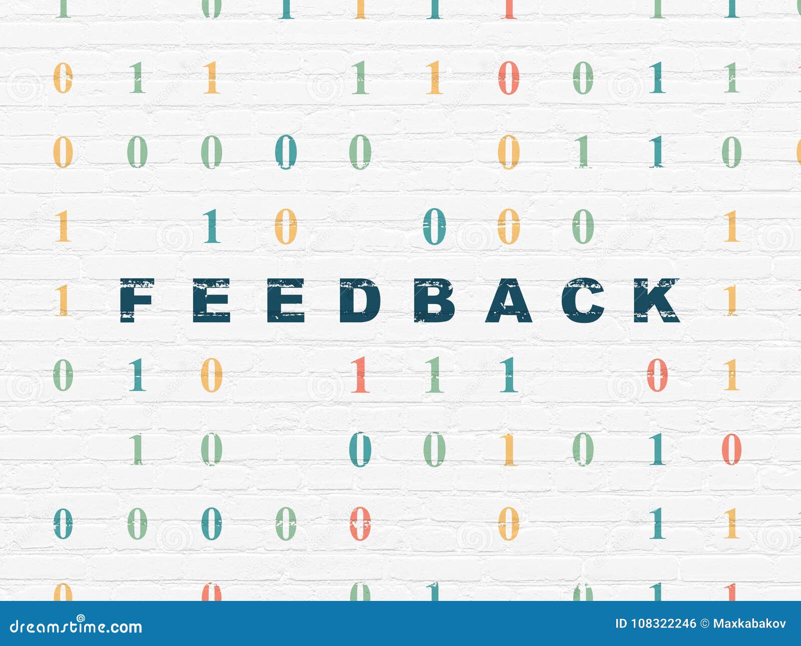 Business Concept: Feedback on Wall Background Stock Illustration ...