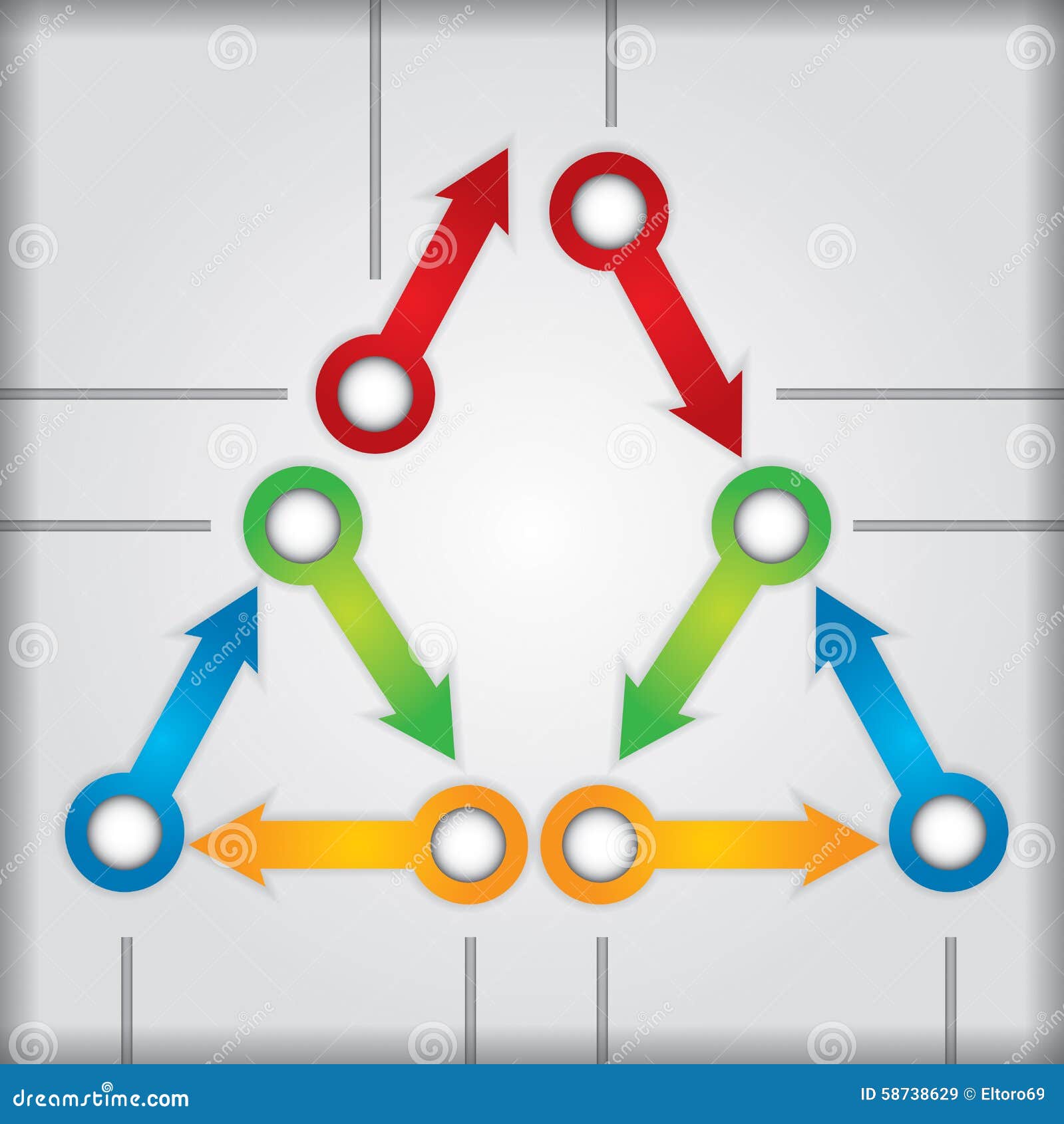 Business Concept, Flow Chart Template Stock Vector - Illustration of ...