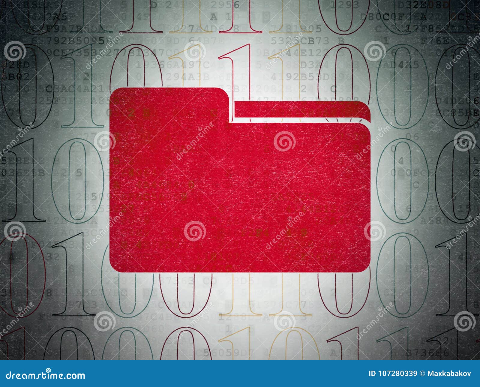 Business Concept: Folder on Digital Data Paper Background Stock ...