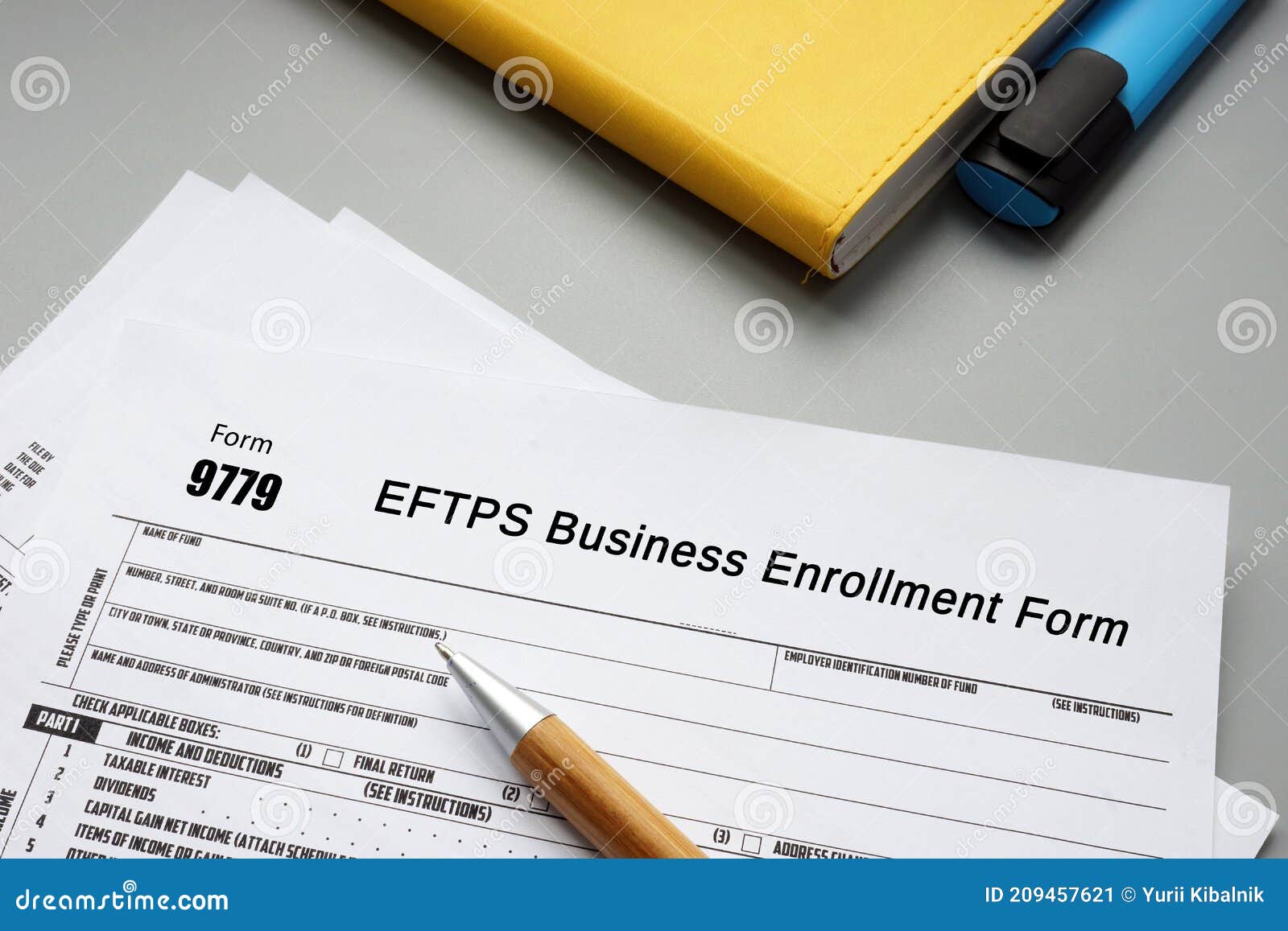 Business Concept about Form 9779 EFTPS Business Enrollment Form with ...