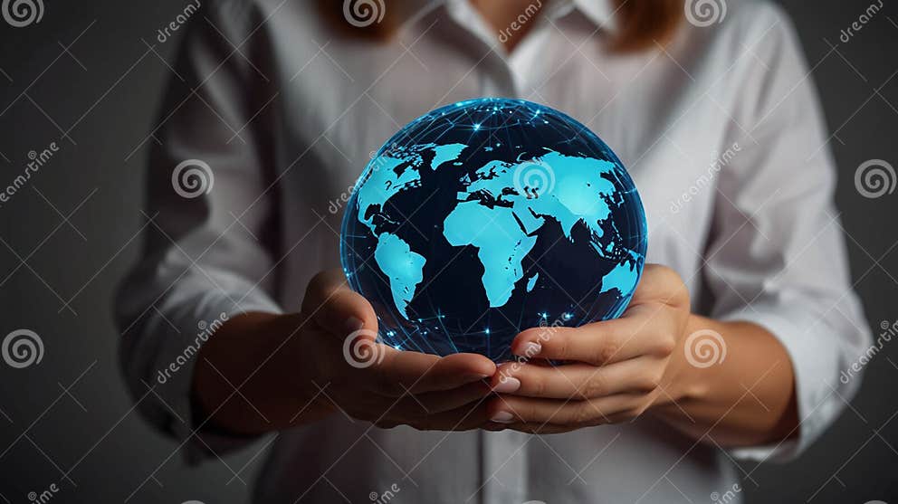 Business Concept with Global Impact Visualization Stock Illustration ...