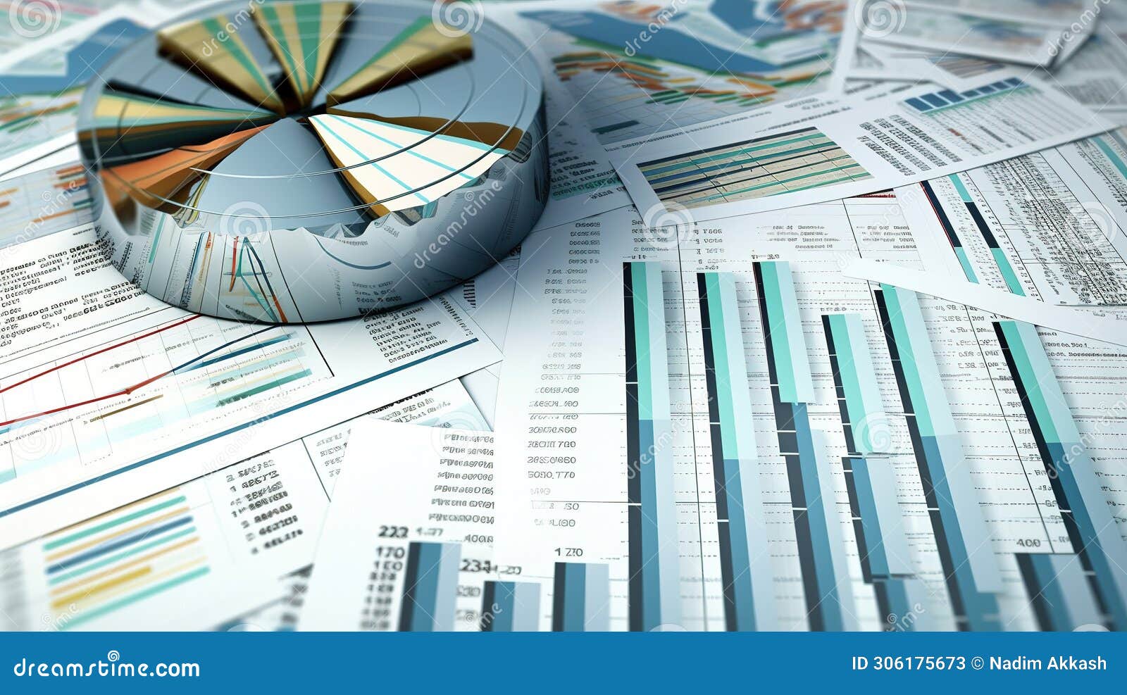 Business Concept. Graph and Charts. Generative Ai Stock Illustration ...