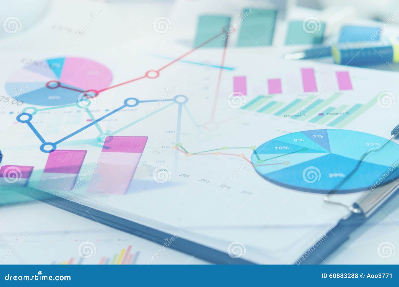 Business Concept graphs stock photo. Image of list, office - 60883288