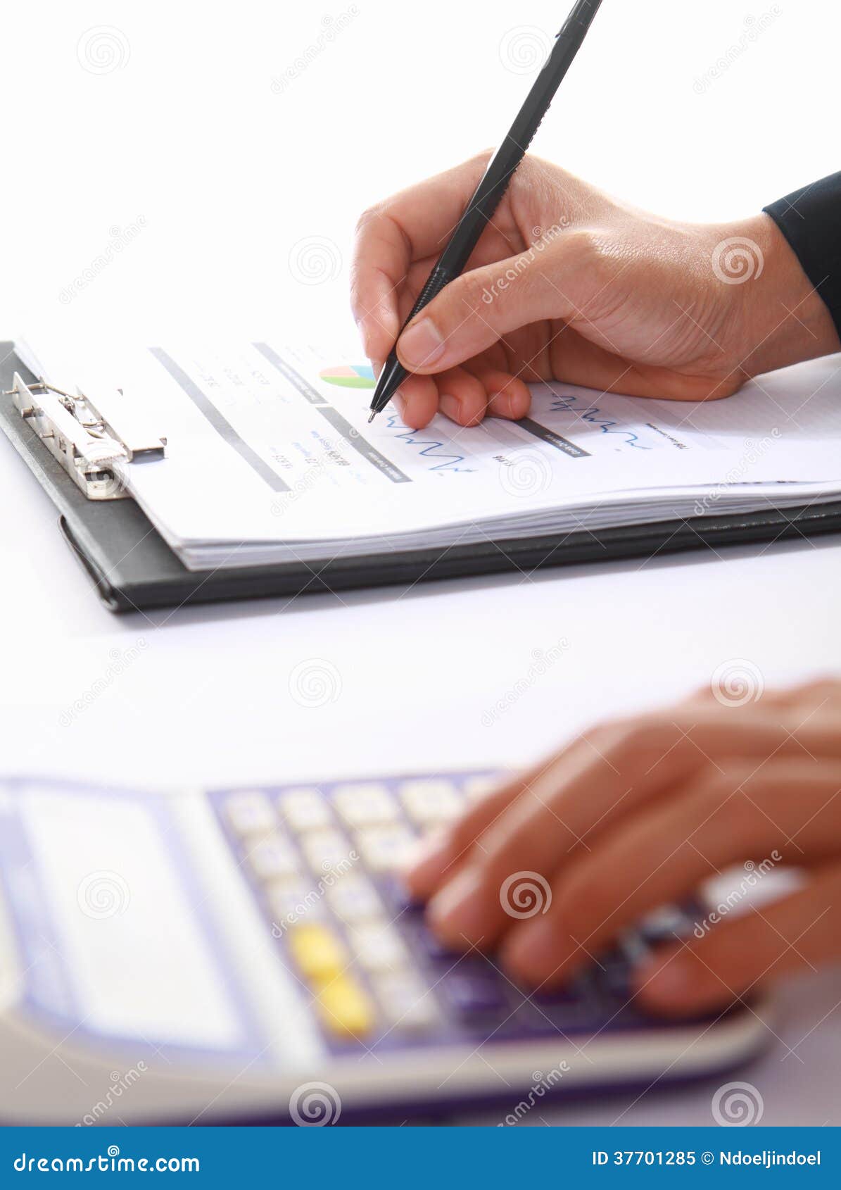 Business Concept of Hand Analyzing Income Earnings Stock Image - Image ...