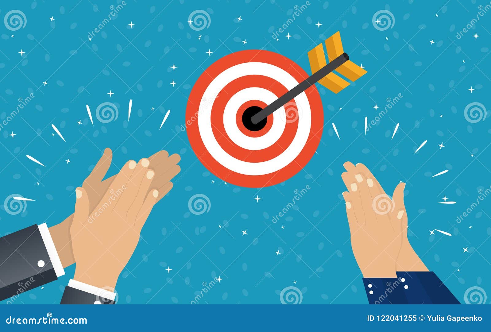 Business Concept with Hand of Businessman Hold Target with Arrow in ... Business Concept with Hand of Businessman Hold Target with Arrow in ...