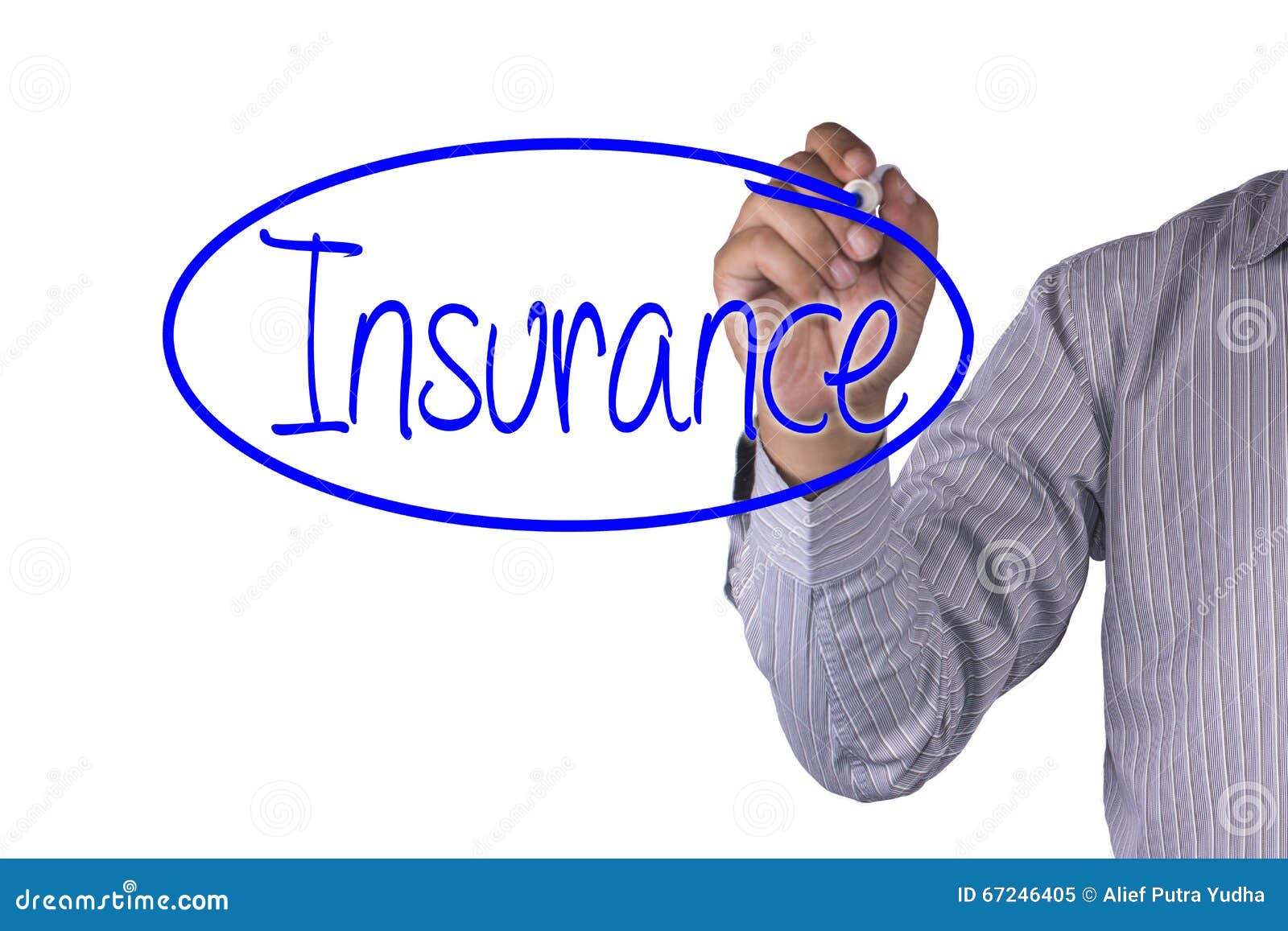 Business Concept Handwriting Marker and Write Insurance Isolated on ...